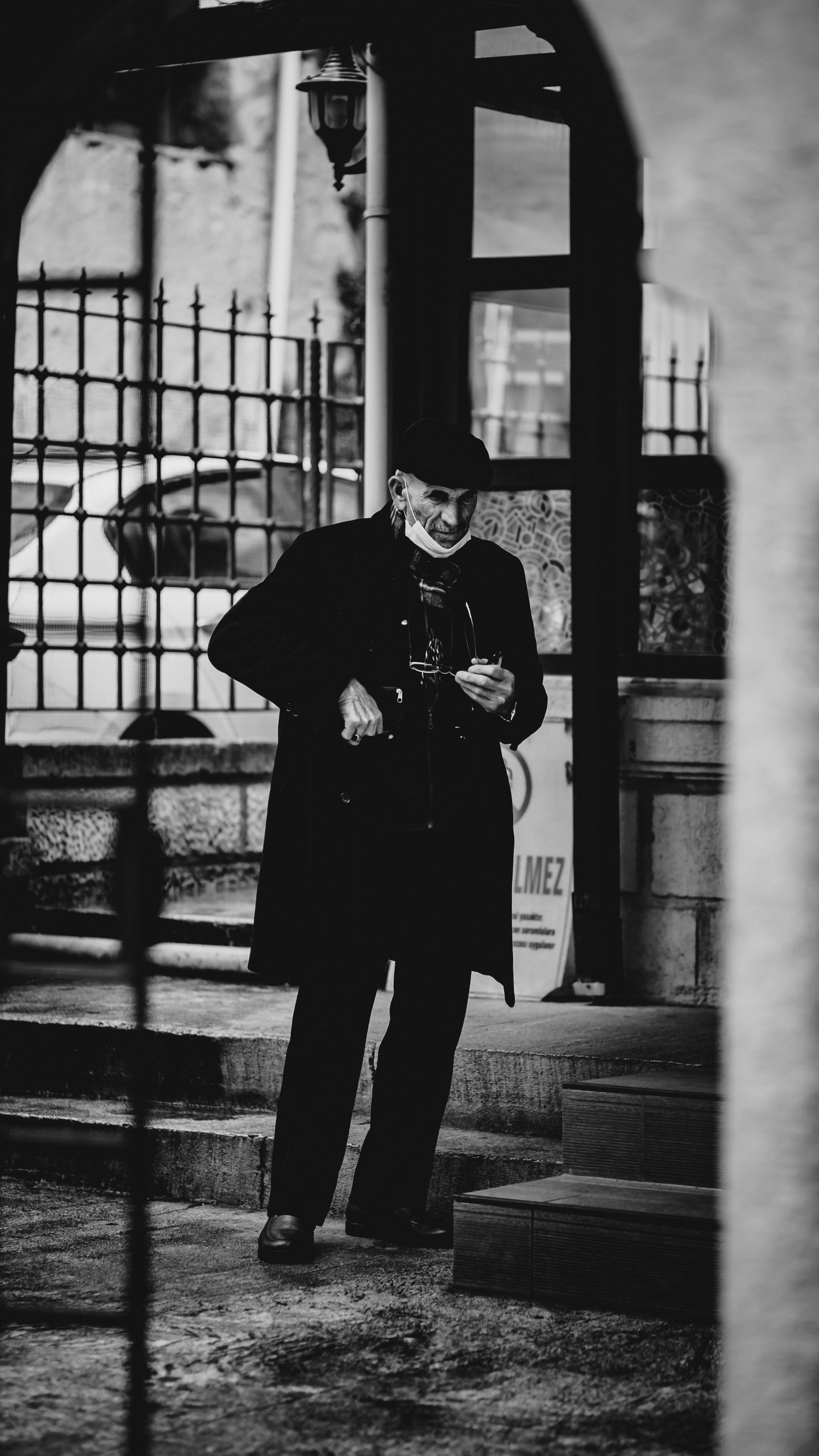 A Man Standing Still with His Eyes Closed · Free Stock Photo