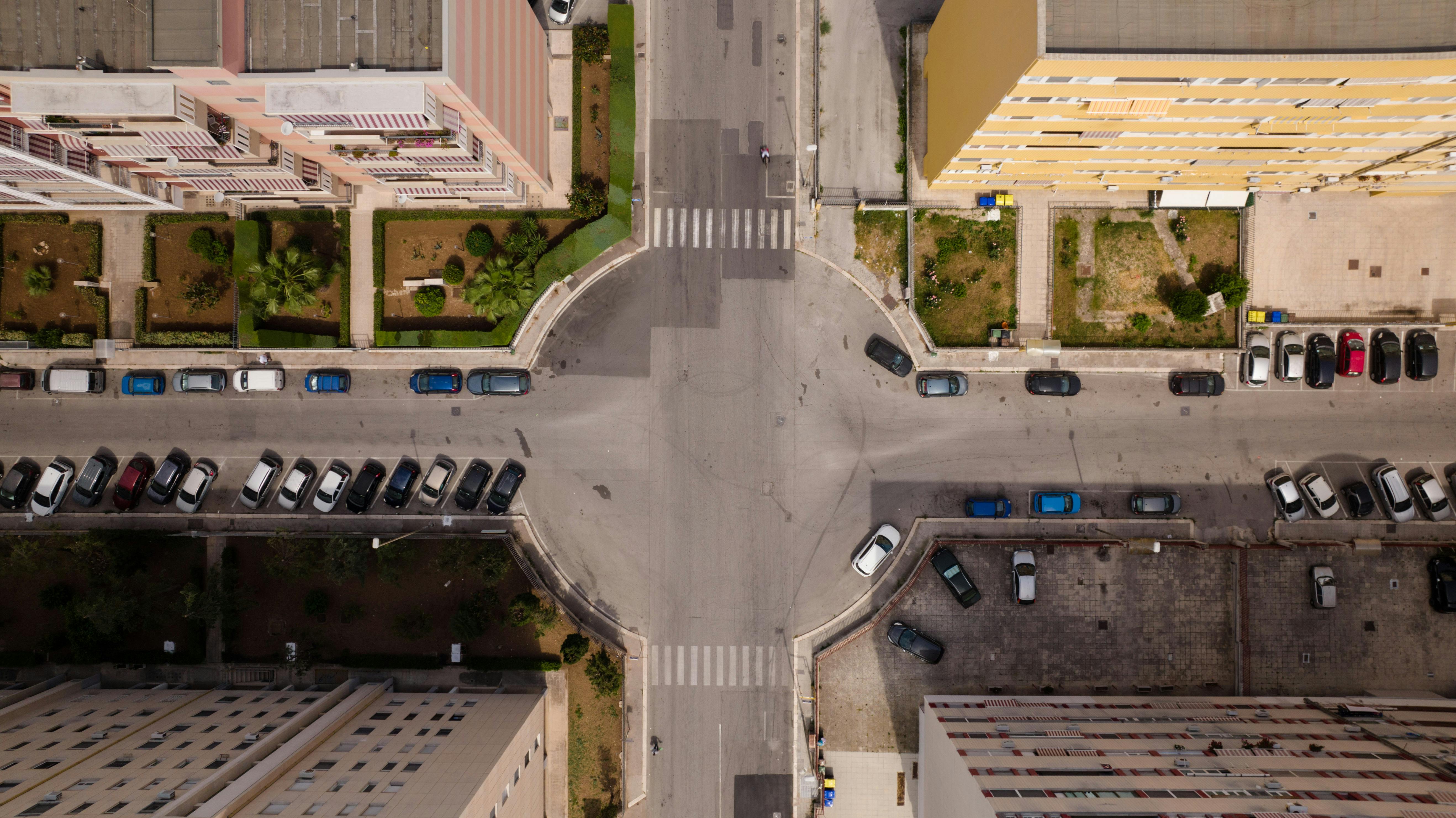 Aerial View of Cars on Road · Free Stock Photo