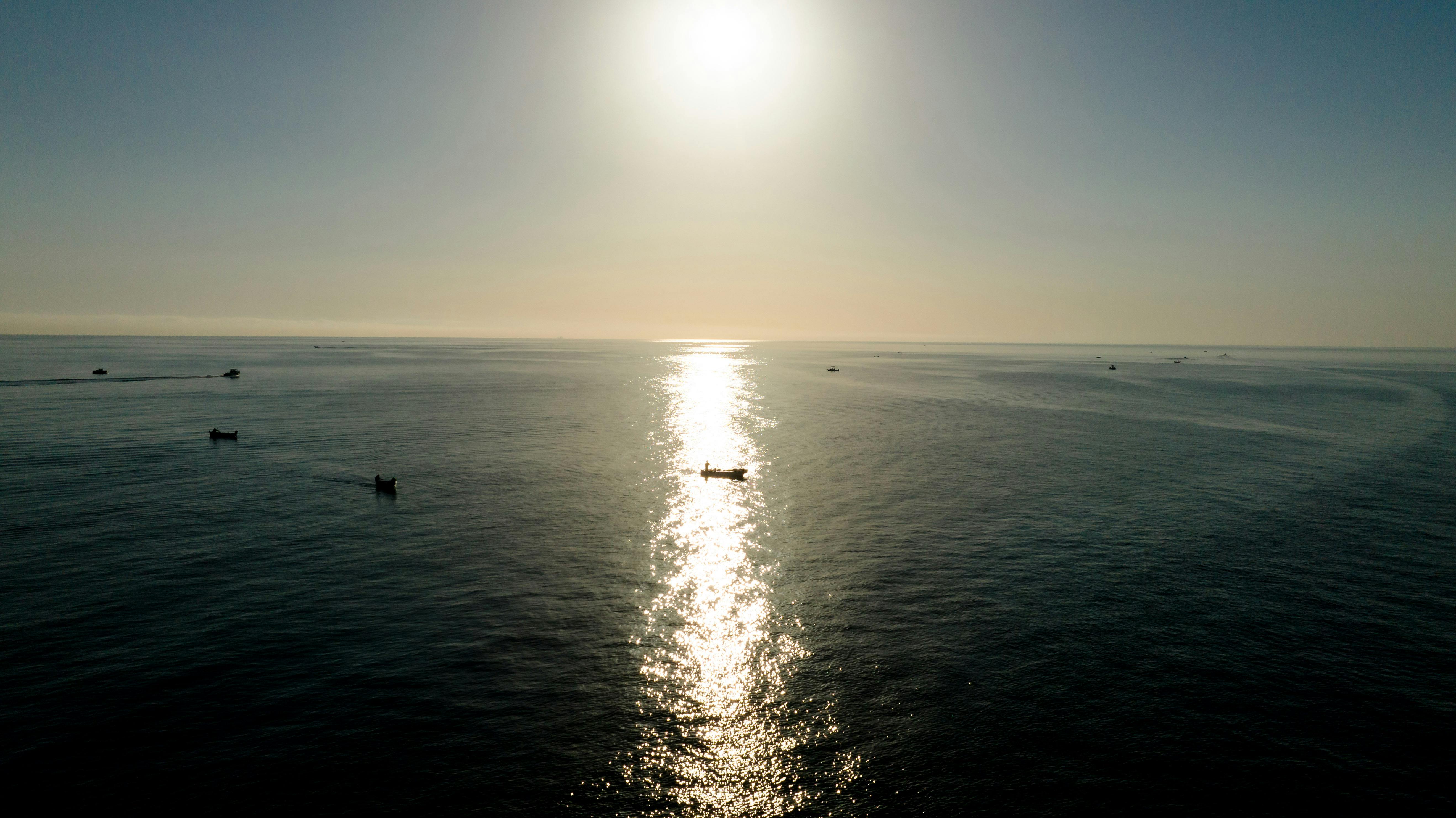 Sunlight Shining on Sea Surface · Free Stock Photo