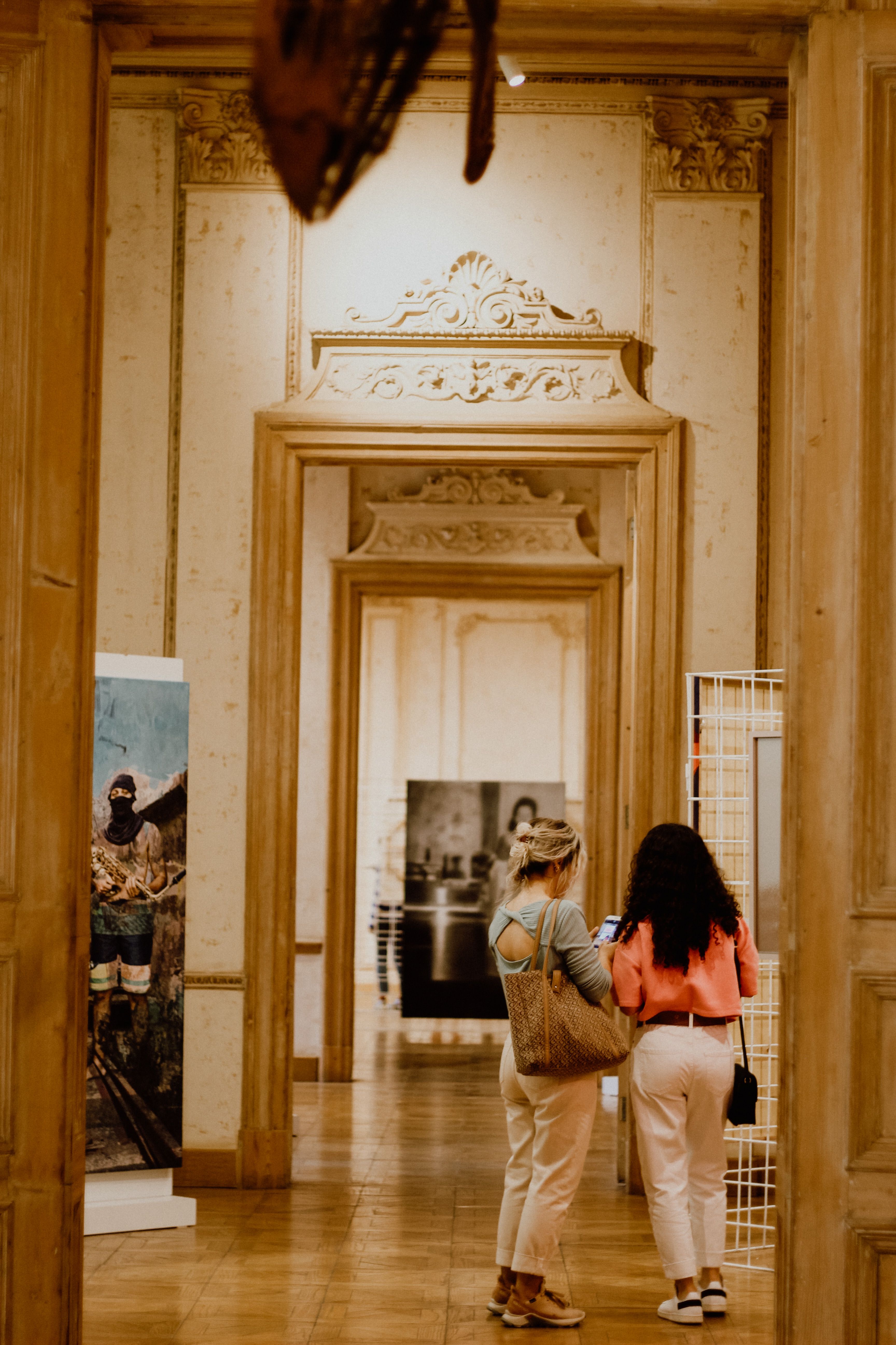 Two Women Inside the Art Museum · Free Stock Photo