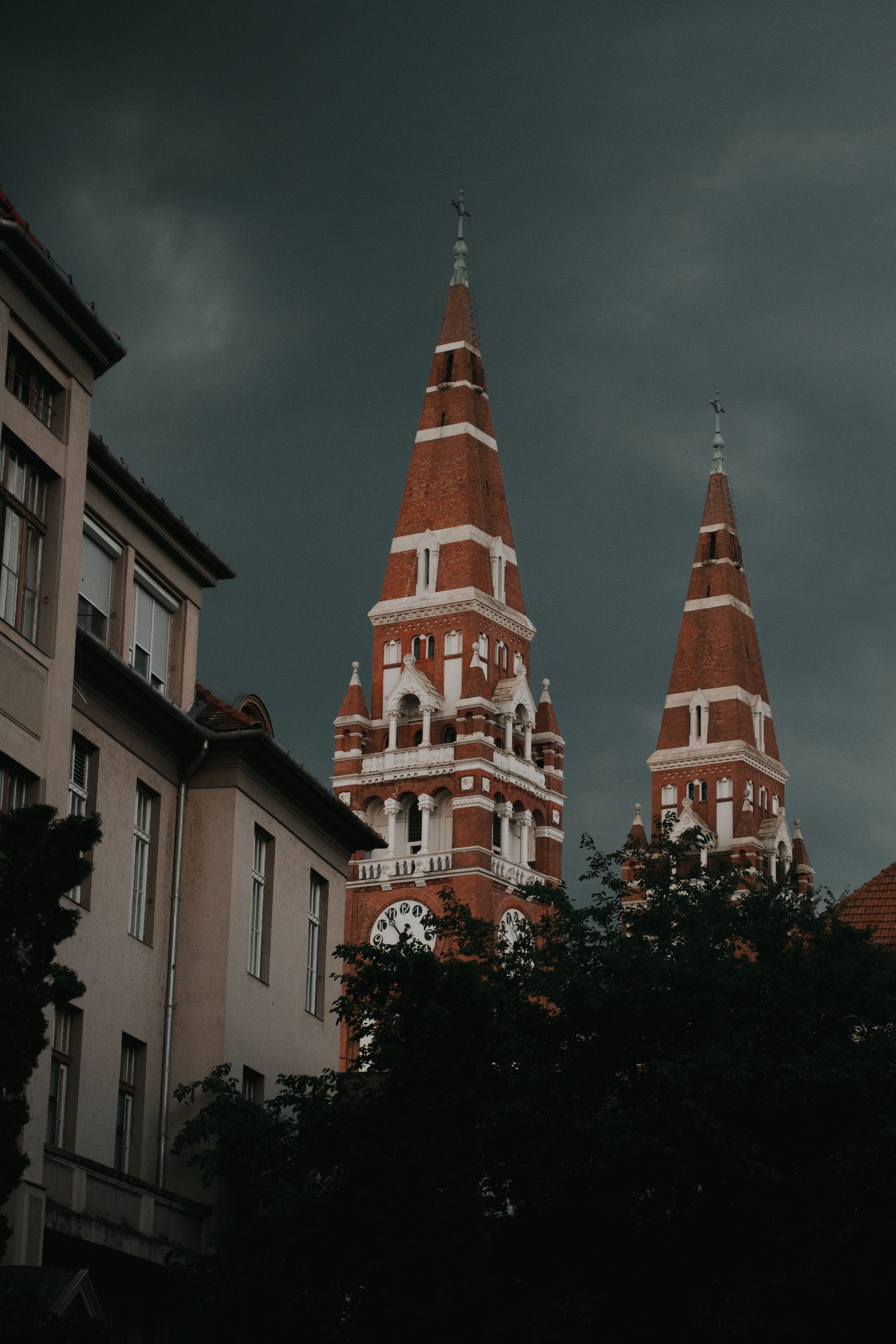 Towers of Cathedral in Hungary · Free Stock Photo