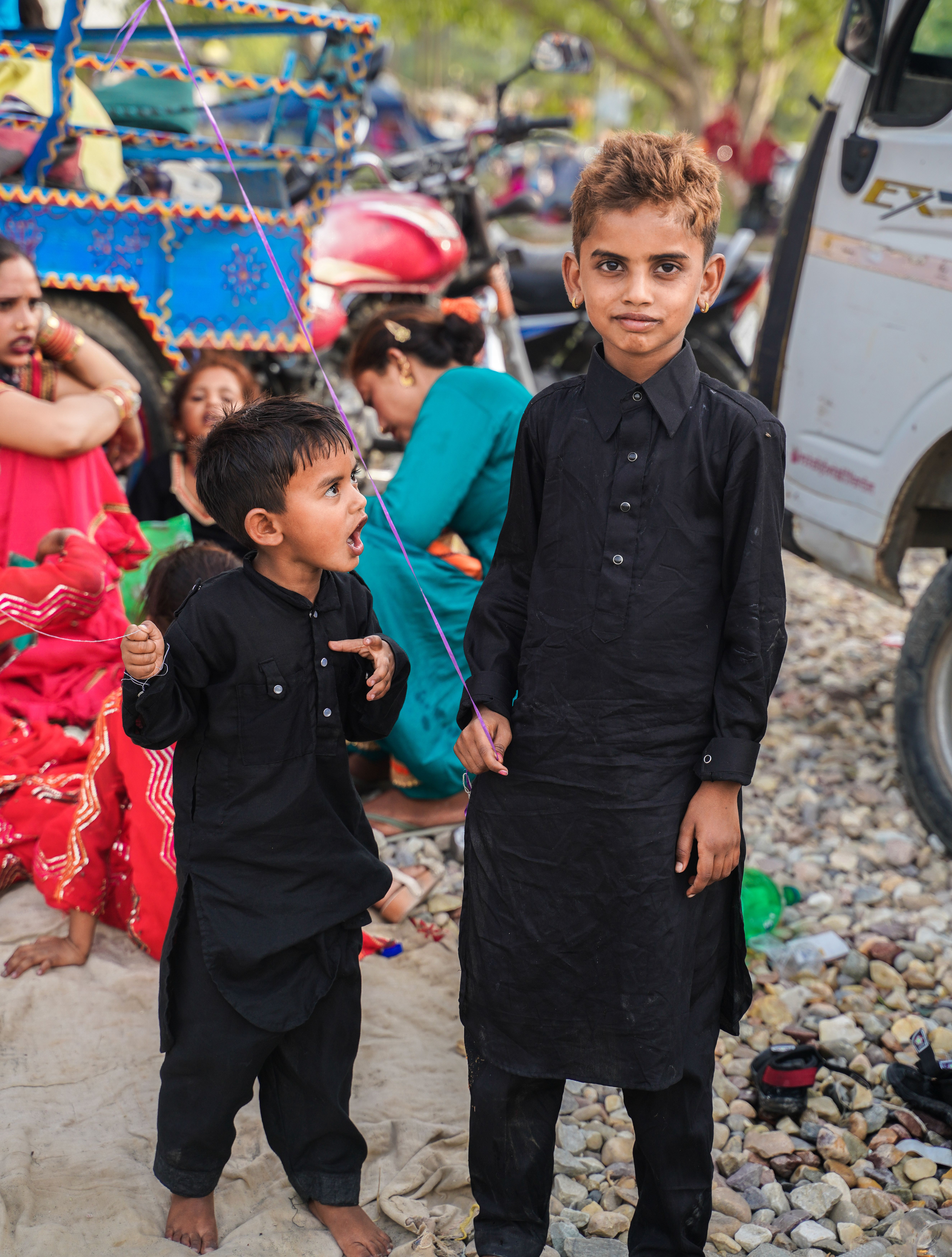 Boys Wearing Black Long Sleeves while Standing on the Street · Free ...