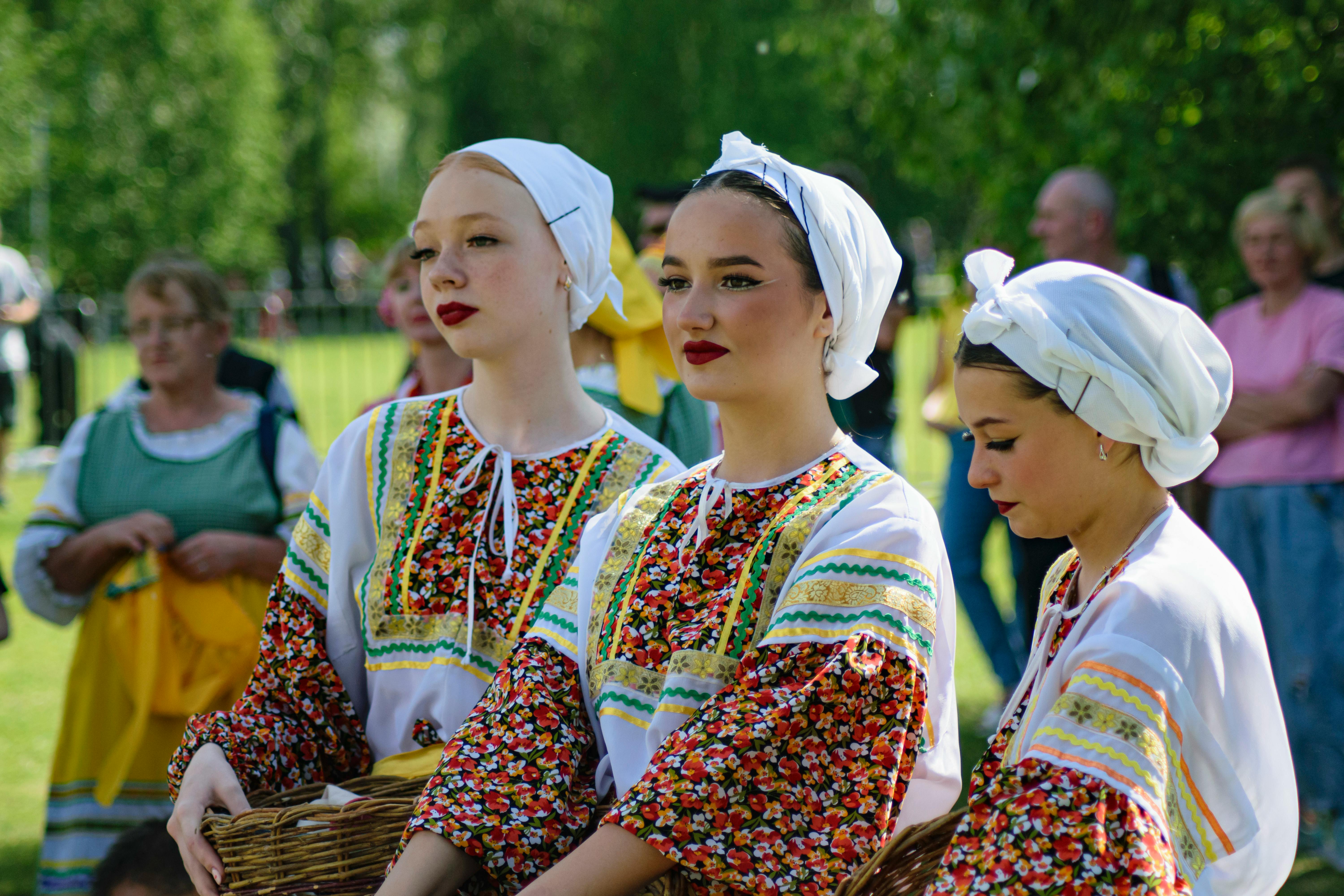 Young Women in Traditional Clothing · Free Stock Photo