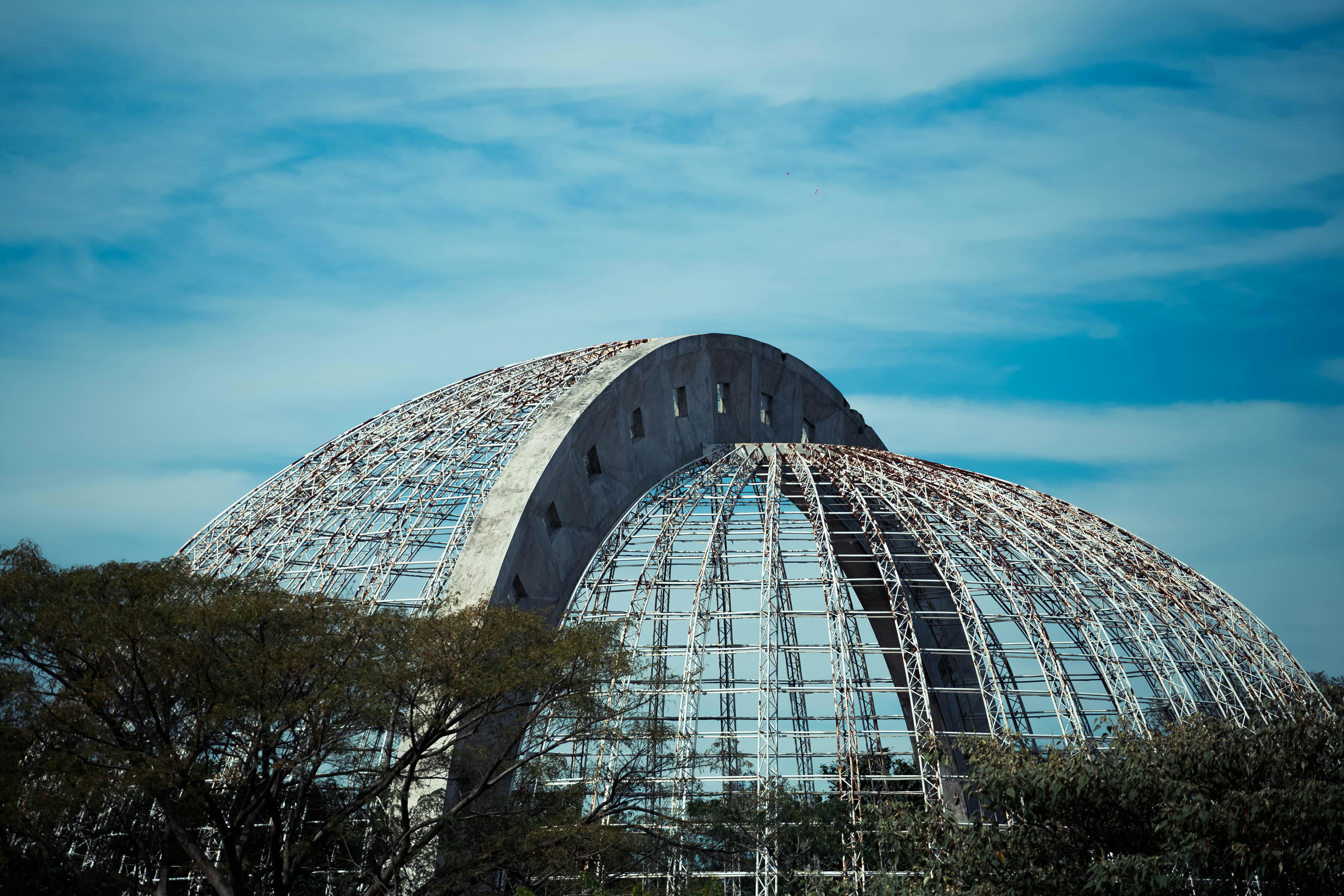 Dome Structures of Steel Concrete and Glass · Free Stock Photo