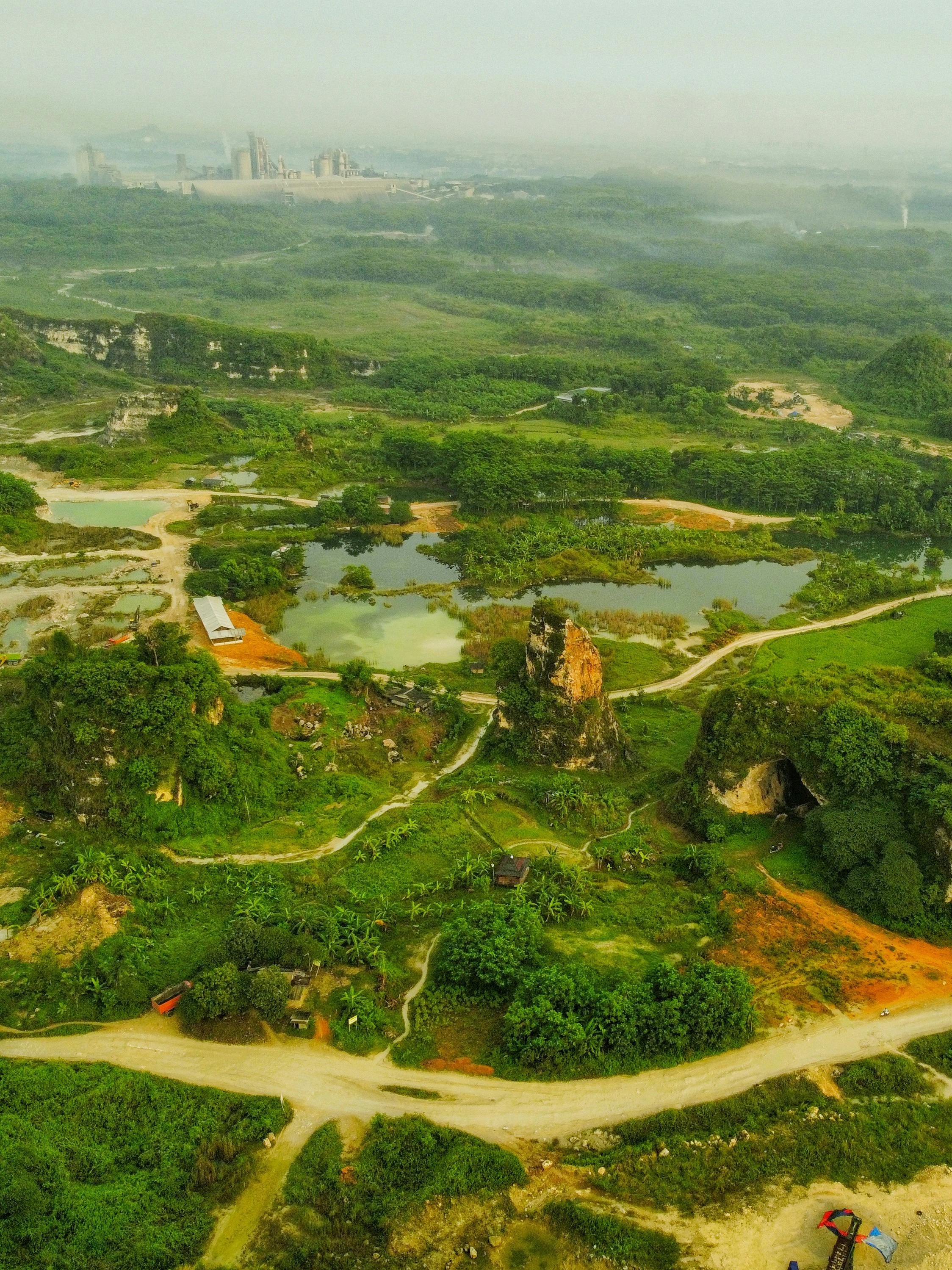 Aerial View of Green Grass Field a · Free Stock Photo