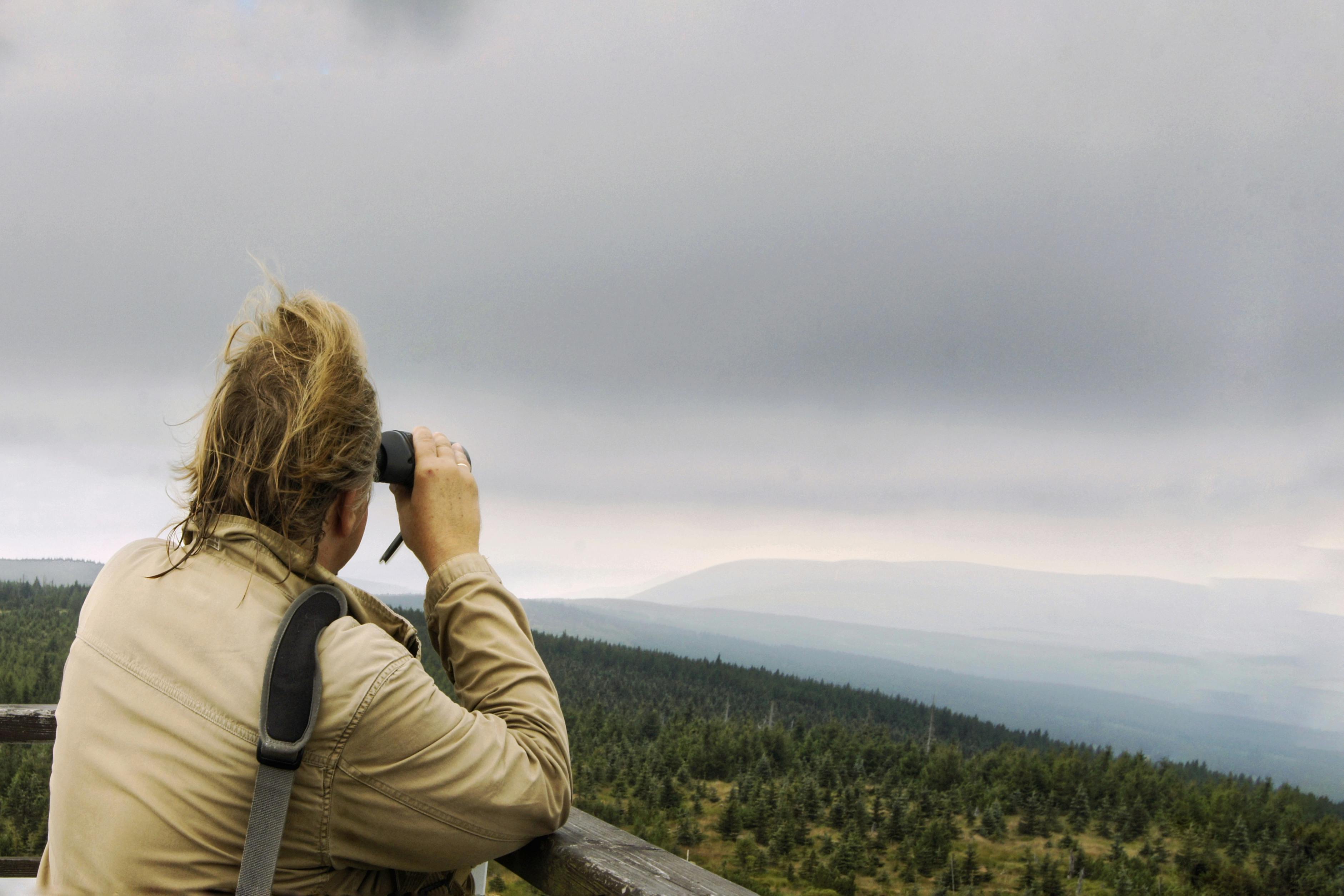 Person Looking at a Scenic View using a Binocular · Free Stock Photo