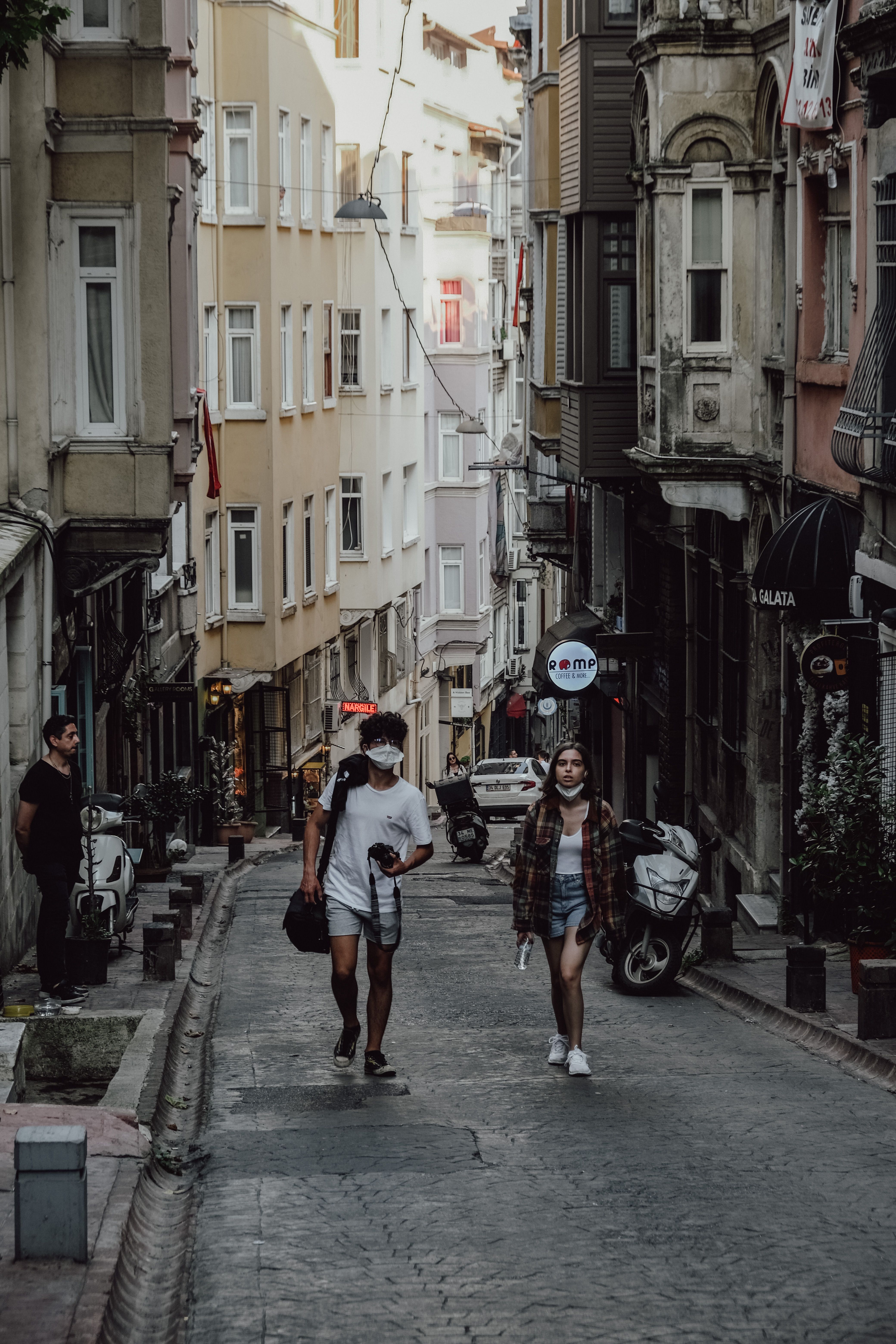 Woman Eating While Walking · Free Stock Photo