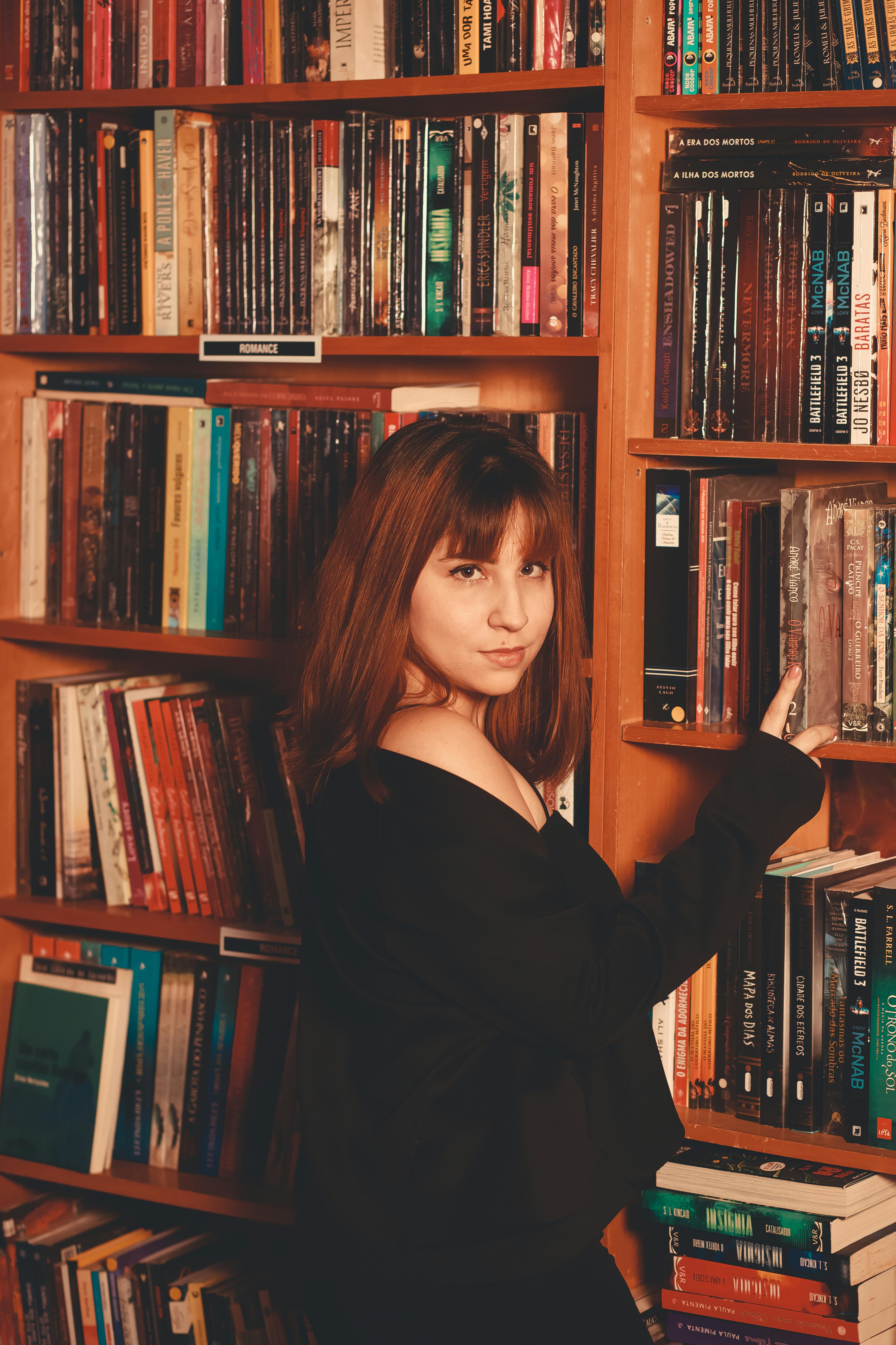 Woman in a Library · Free Stock Photo