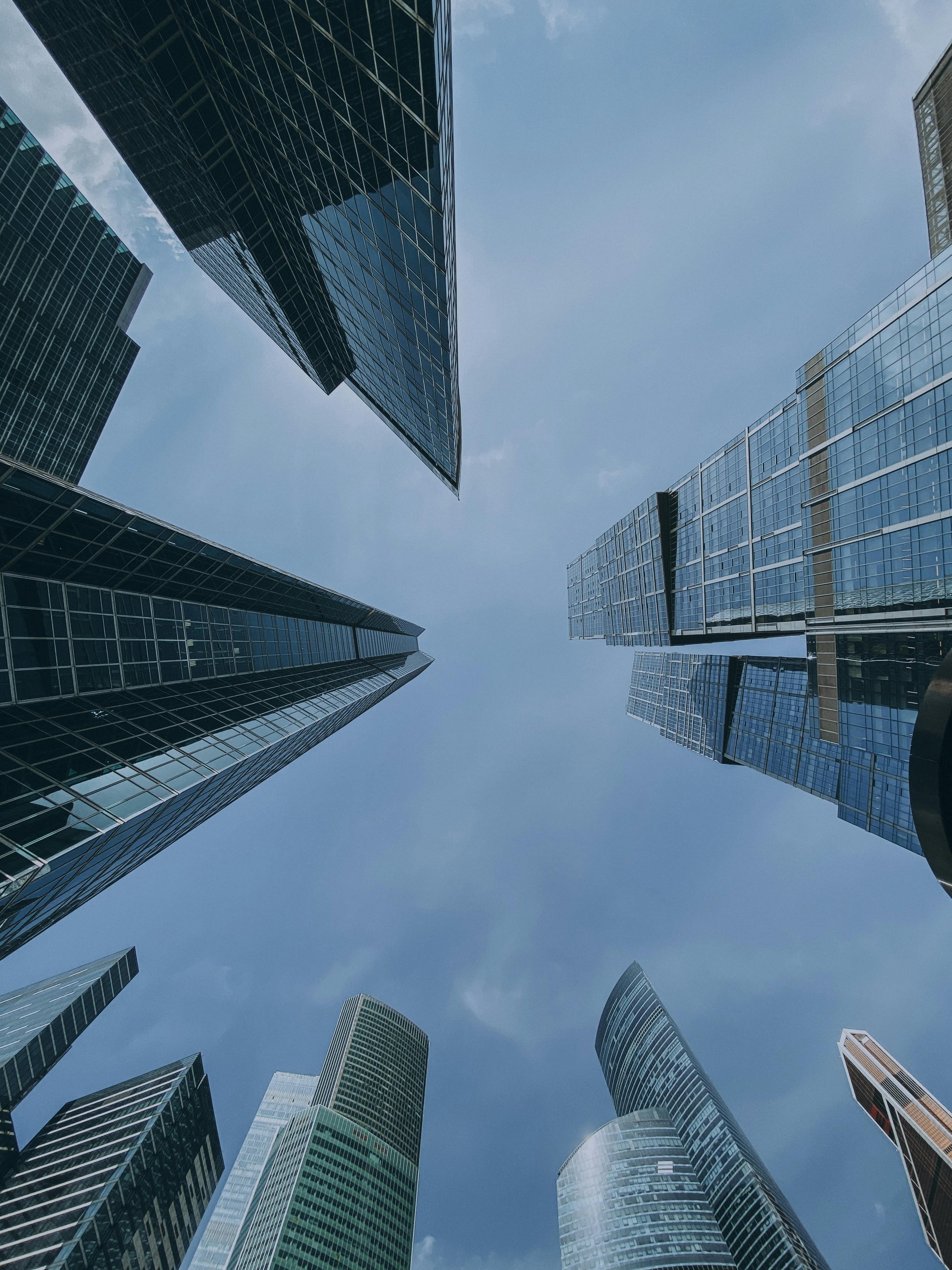 Low Angle Shot of High Rise Buildings · Free Stock Photo