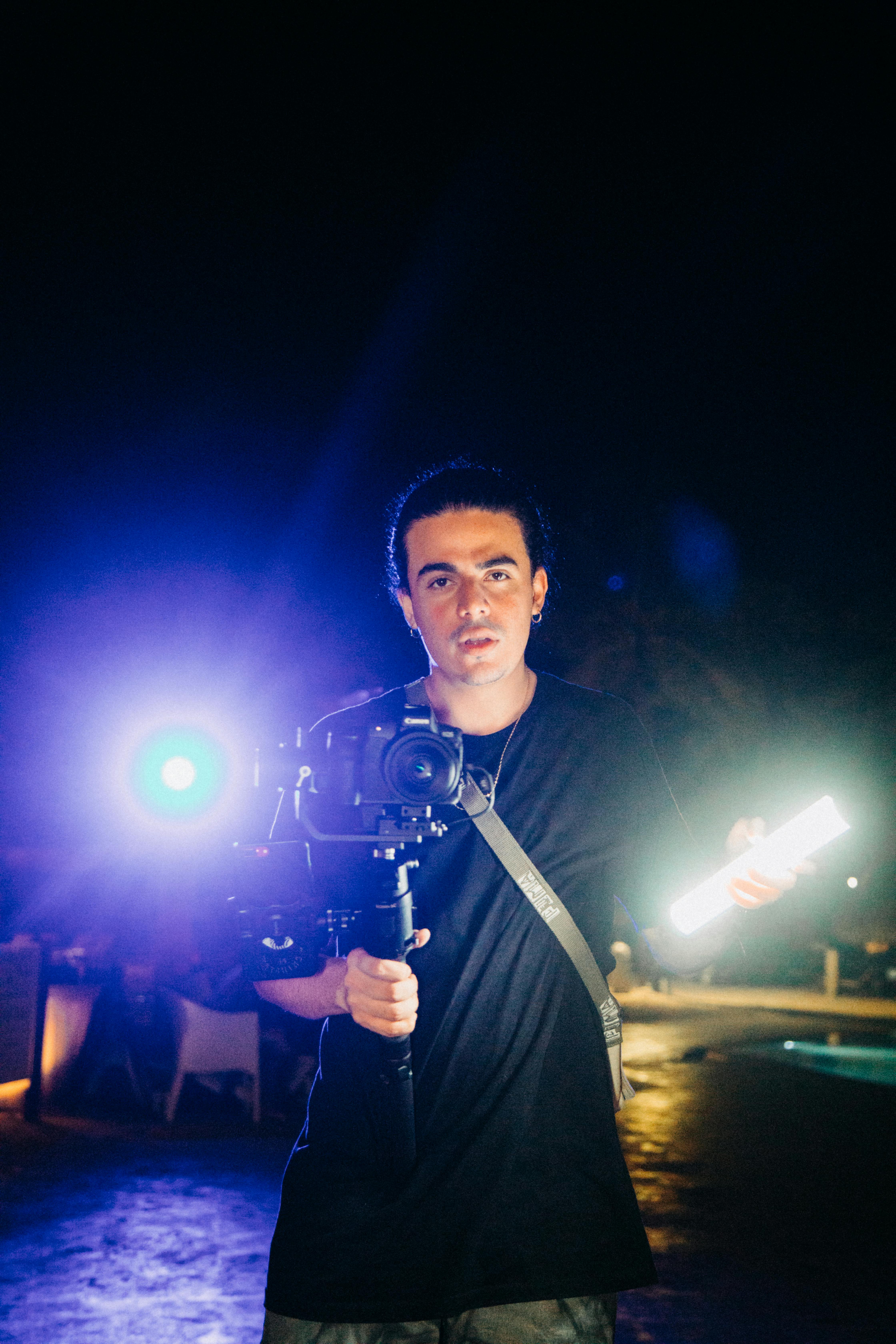 Operators with Cameras Filming Indoors · Free Stock Photo