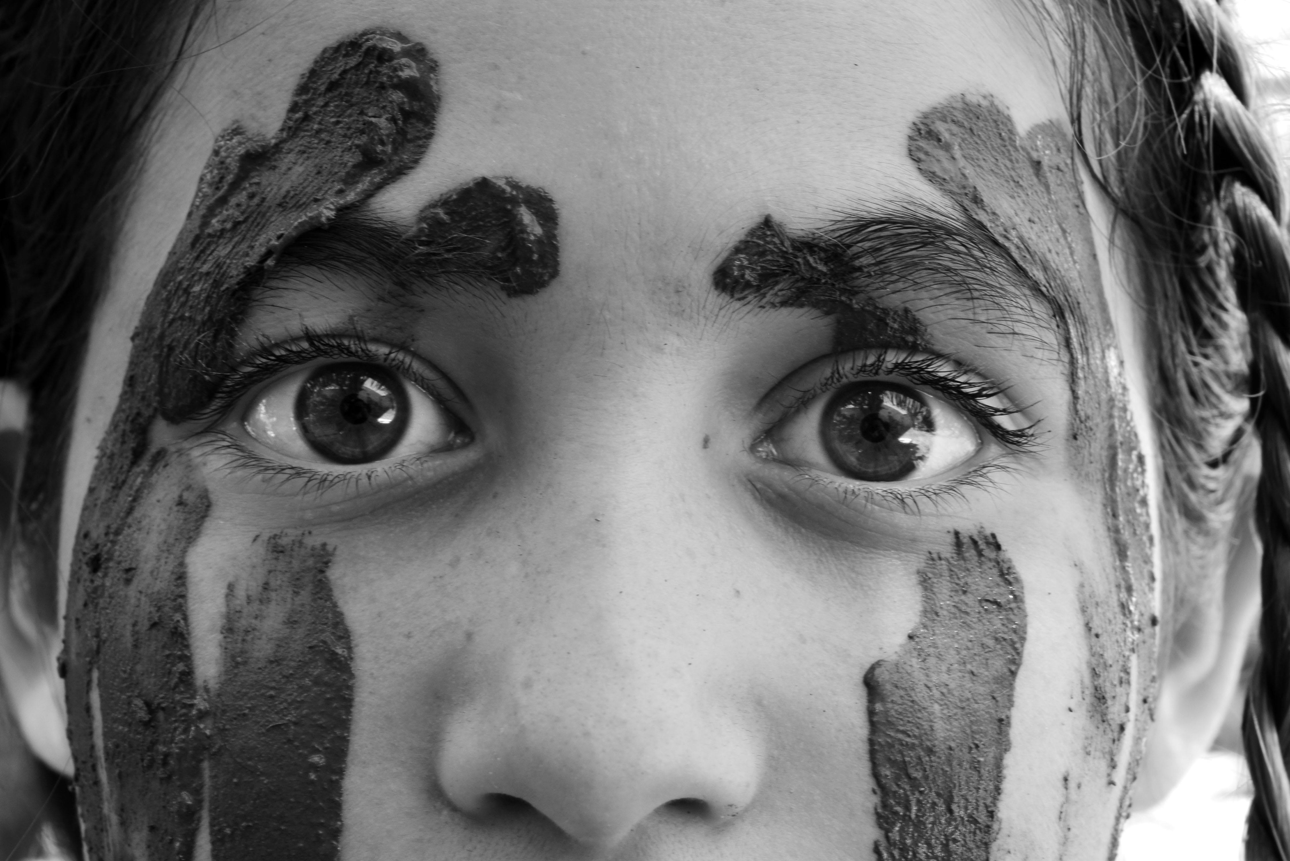 Grayscale Photography of Girl's Face · Free Stock Photo