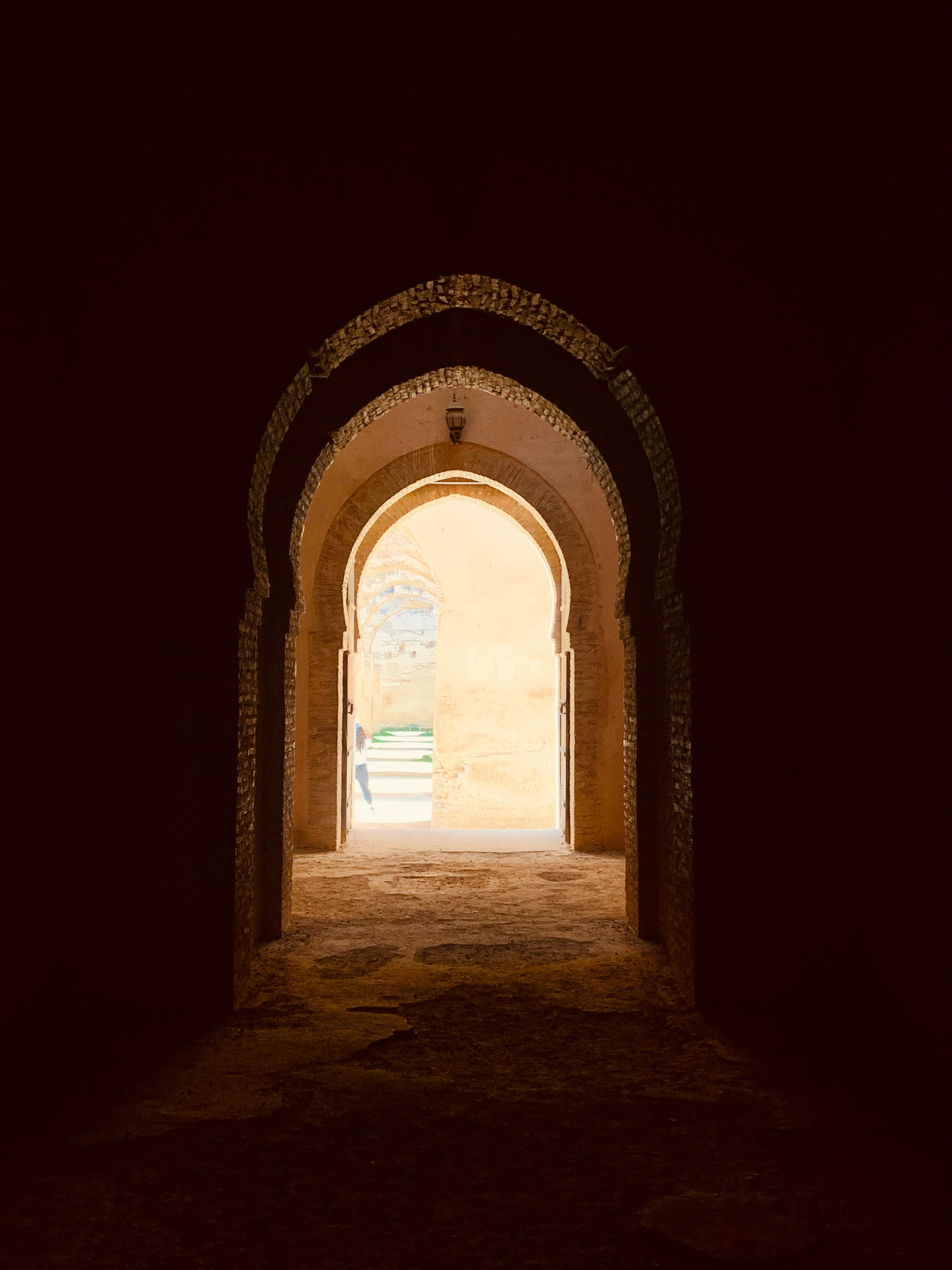 Arched Passage with Exit · Free Stock Photo