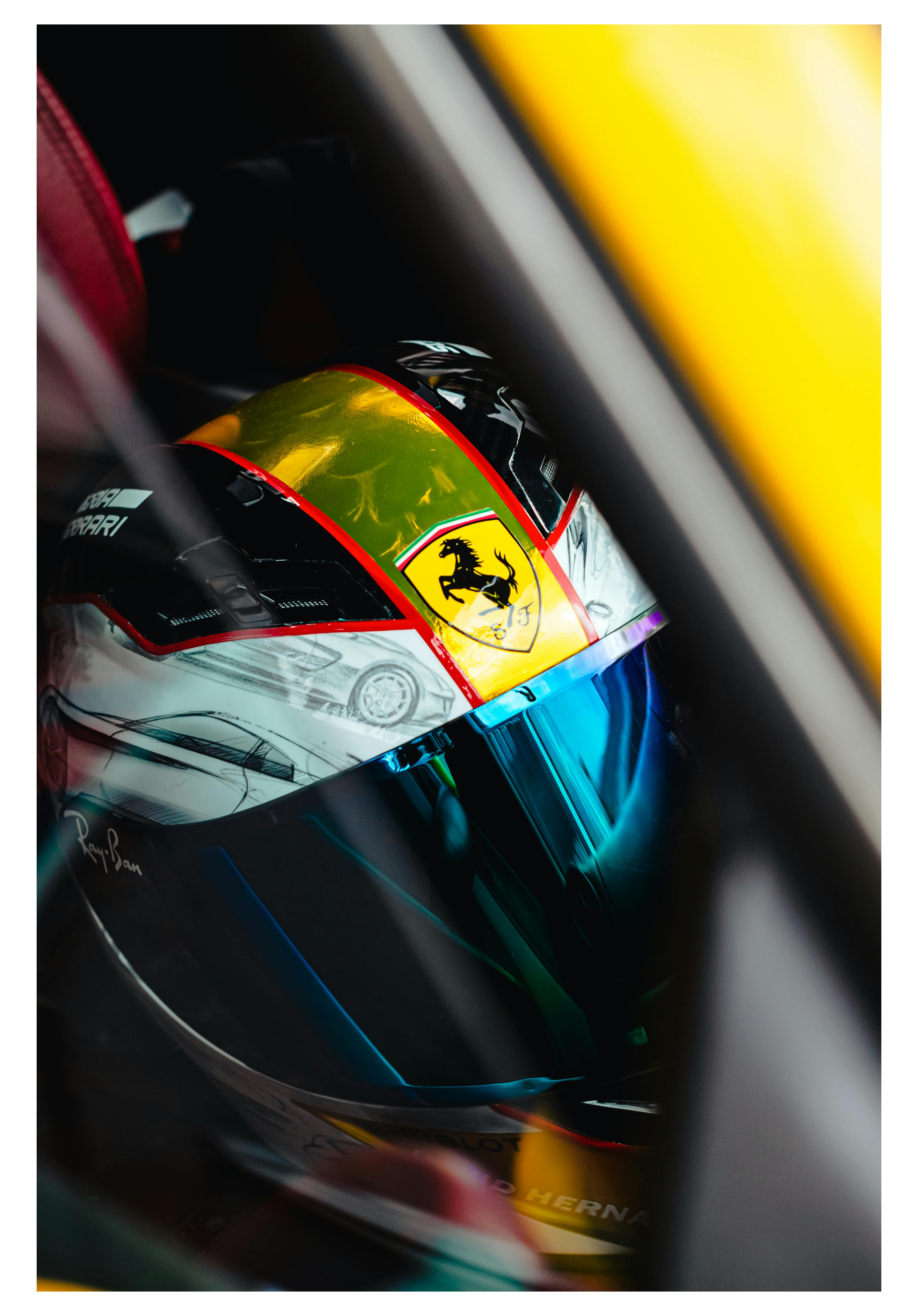 Helmet with Lamborghini Sign · Free Stock Photo