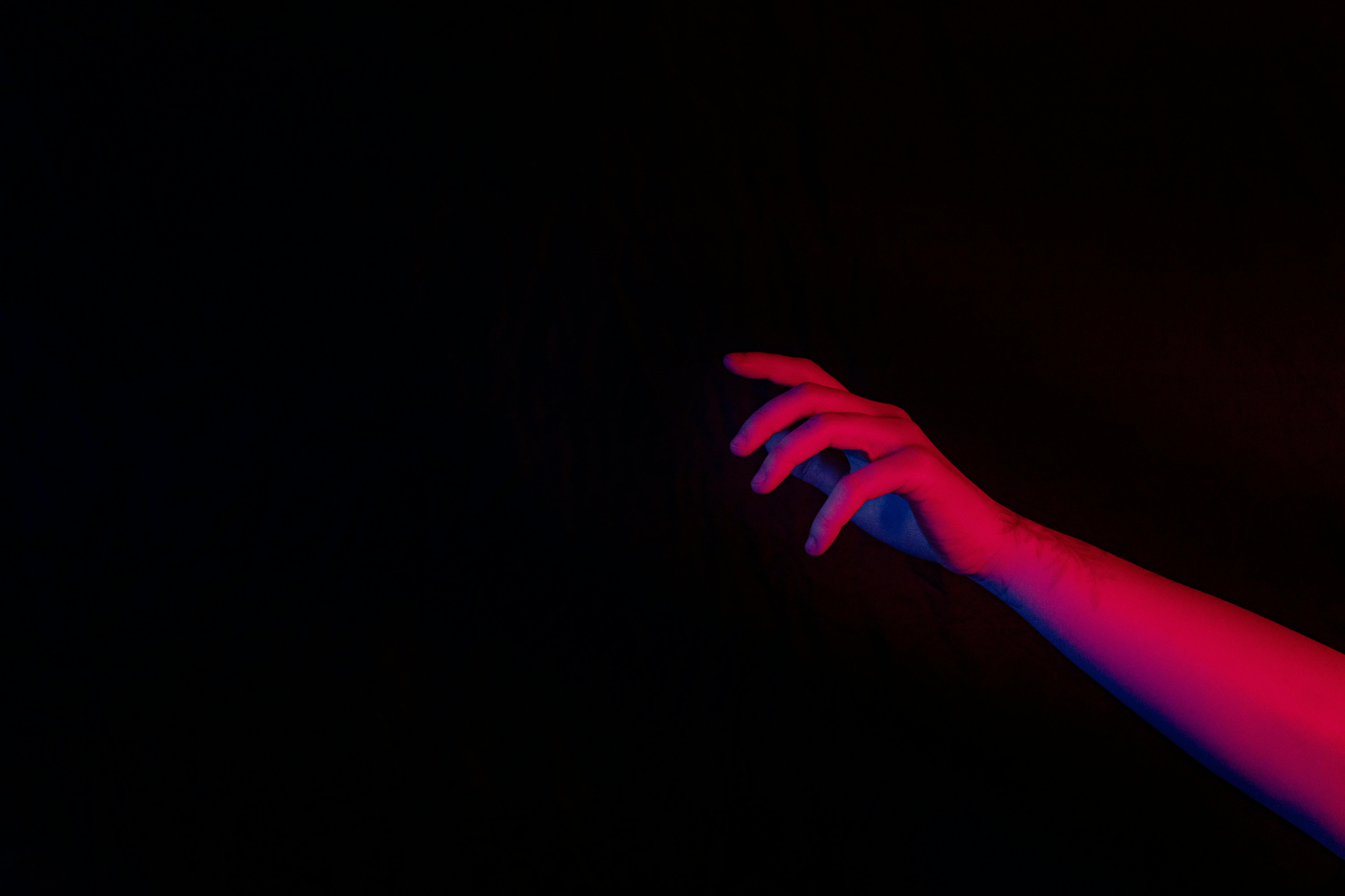 Hand of a Person on Black Background · Free Stock Photo