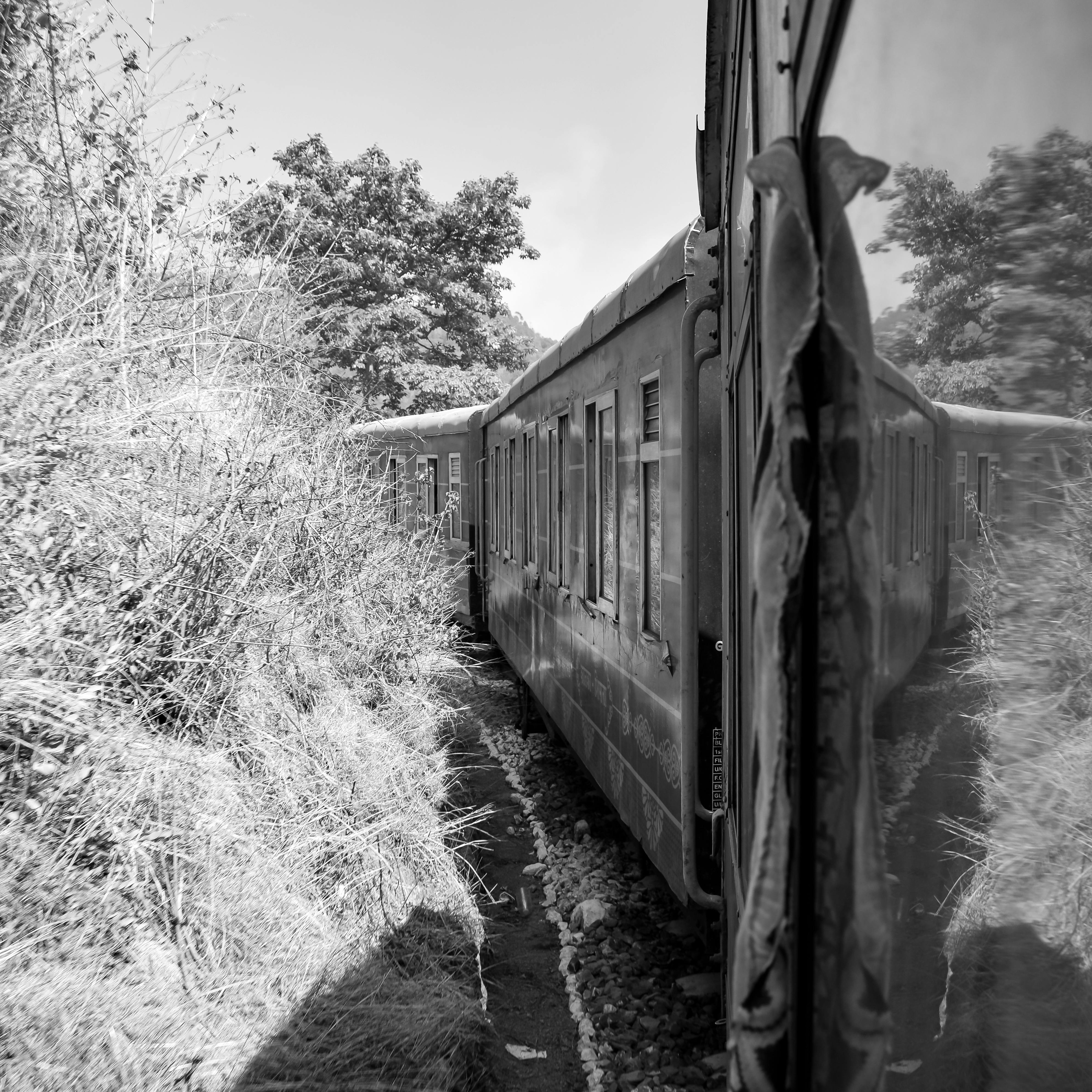 Grayscale Photo of a Train · Free Stock Photo