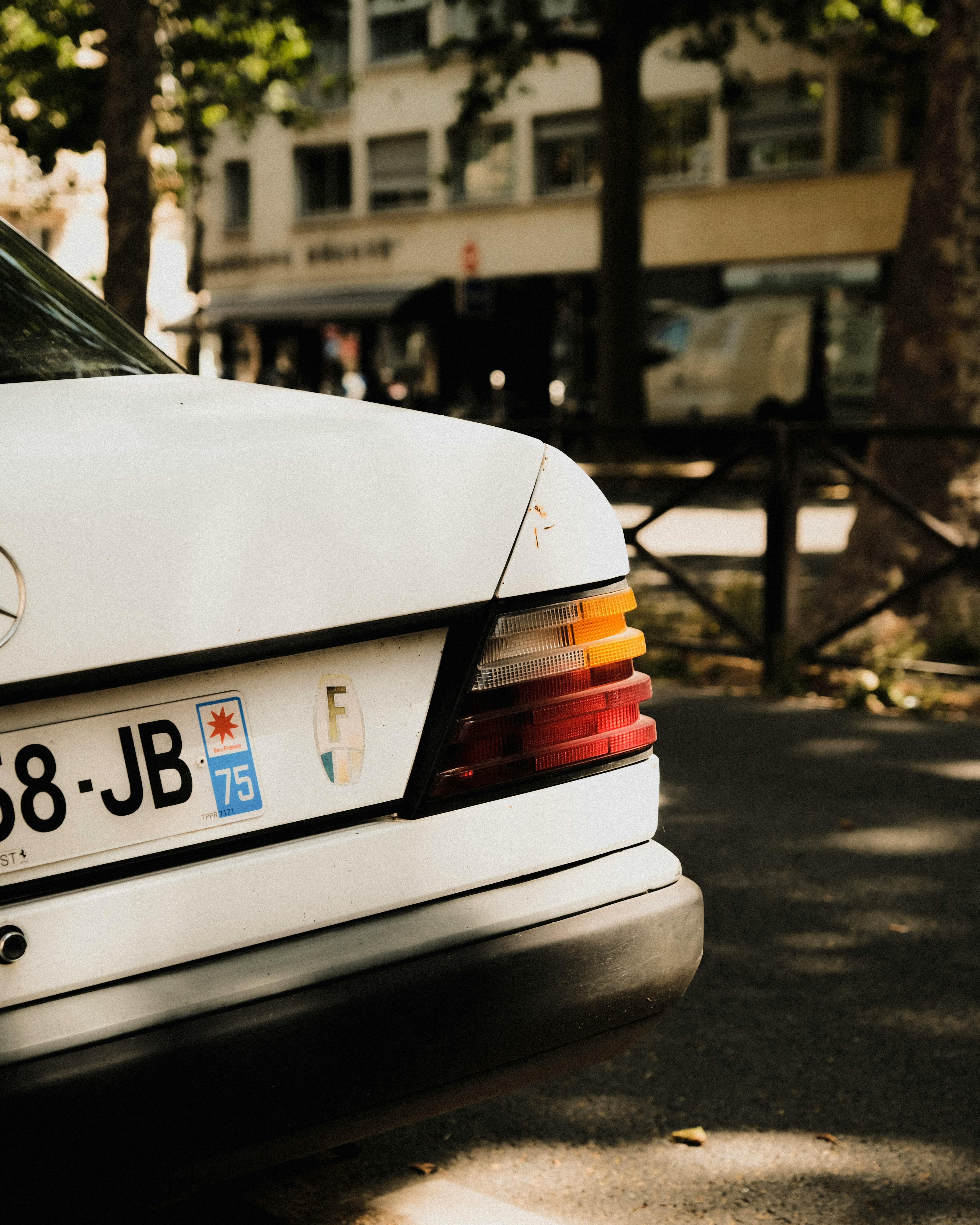Close-up of the Rear of a Mercedes Benz · Free Stock Photo