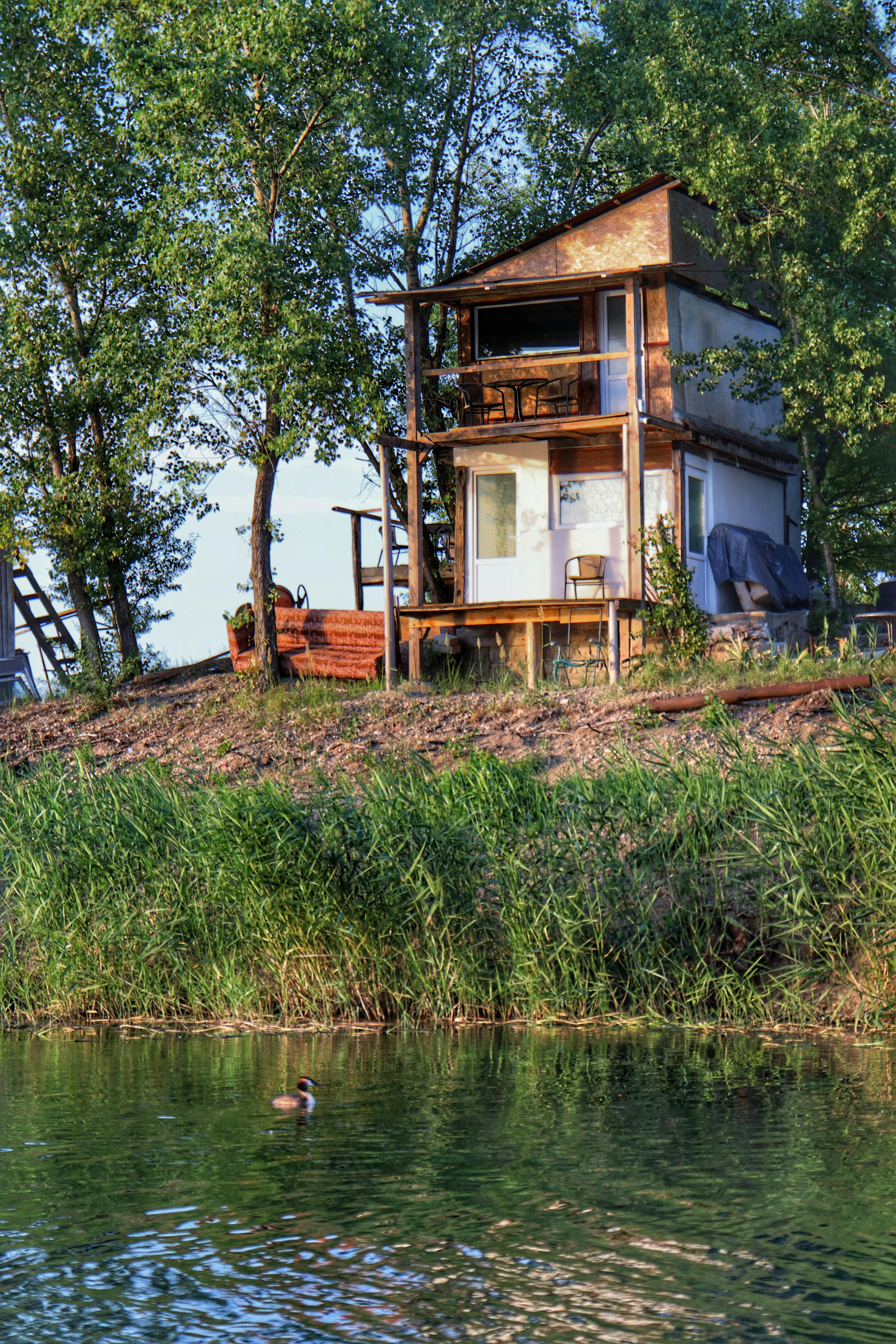 Cottage by River · Free Stock Photo