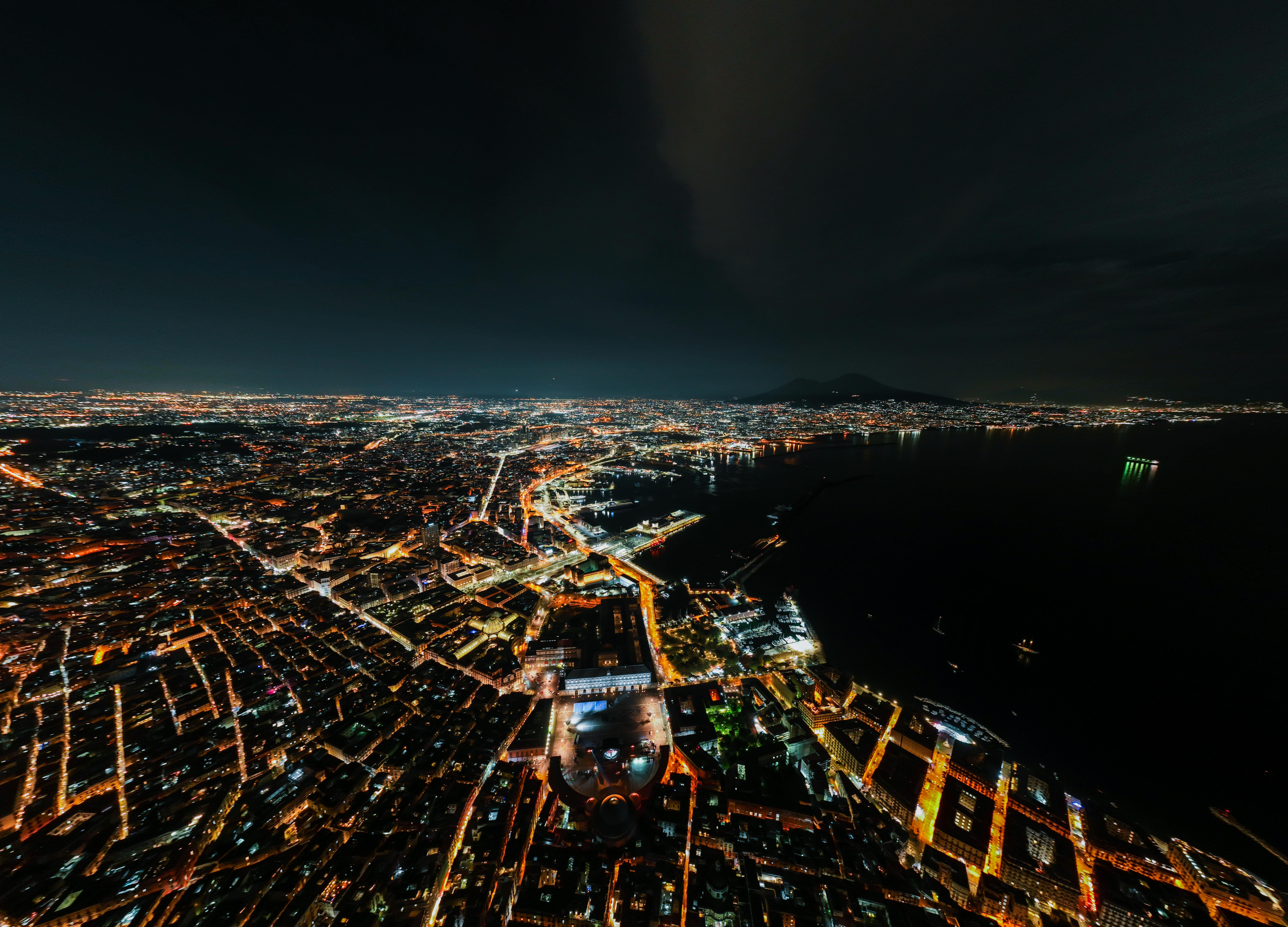 Aerial View of the City at Night Time · Free Stock Photo