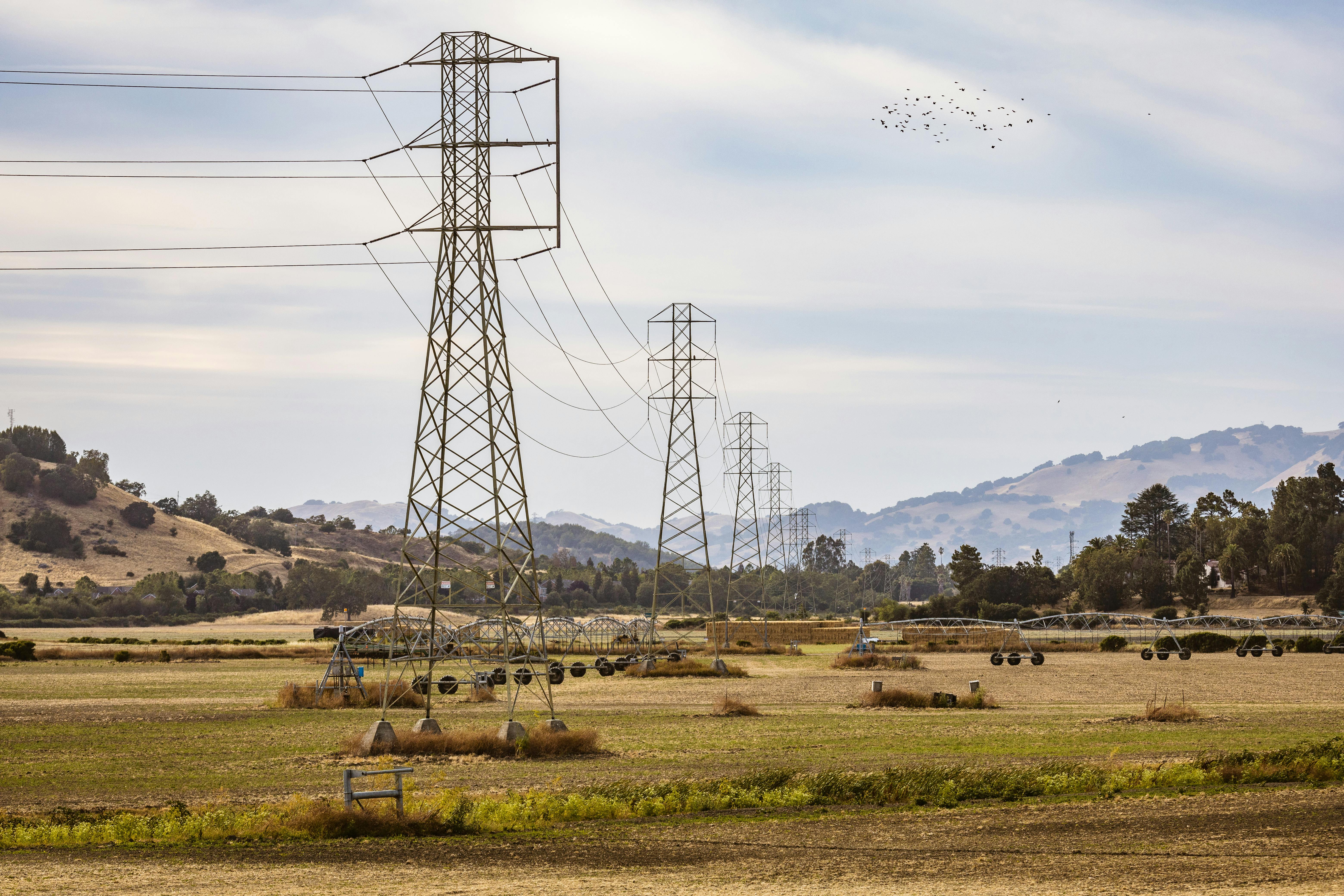 Transmission Towers in the Countryside · Free Stock Photo