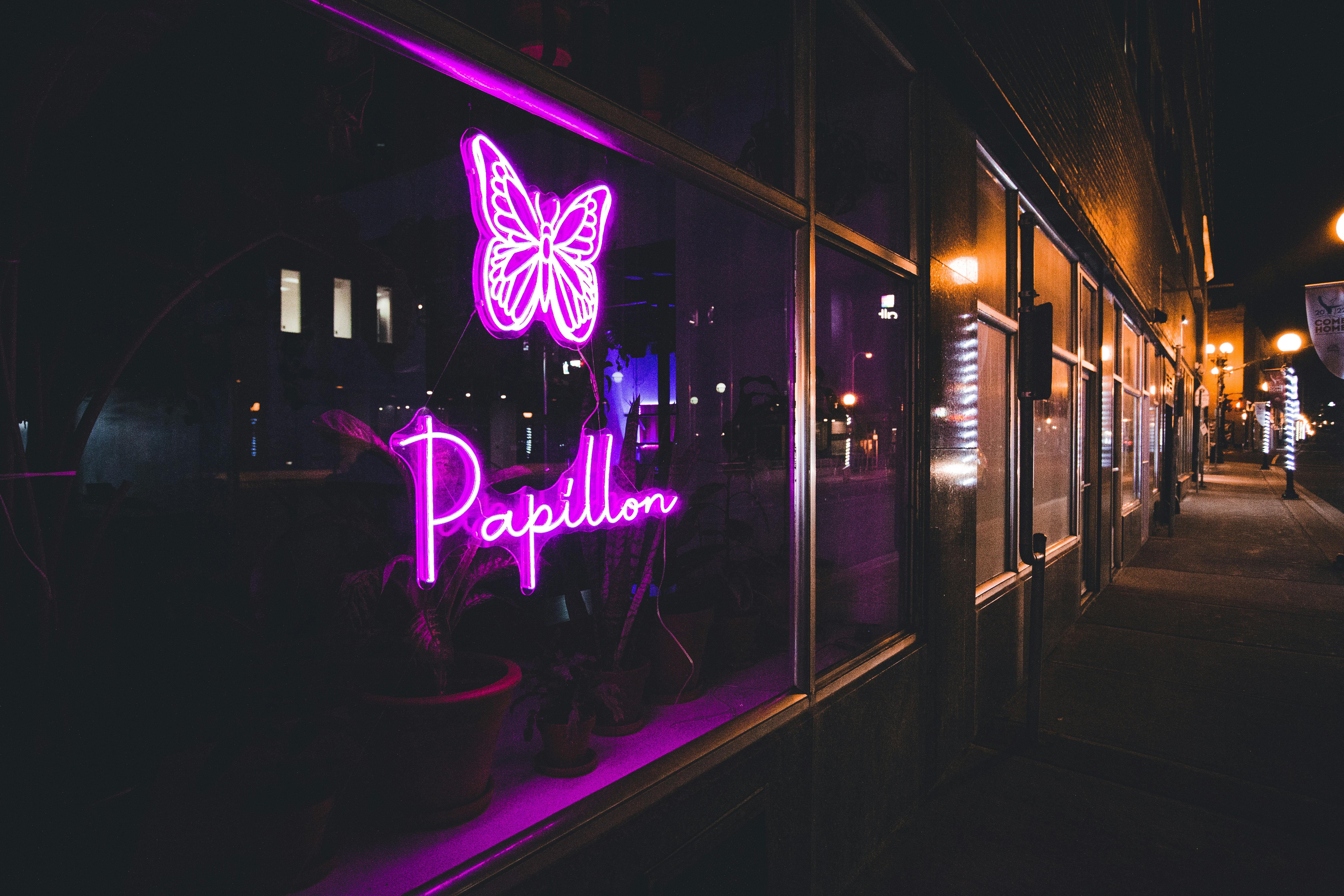 Purple Neon Light Signage · Free Stock Photo