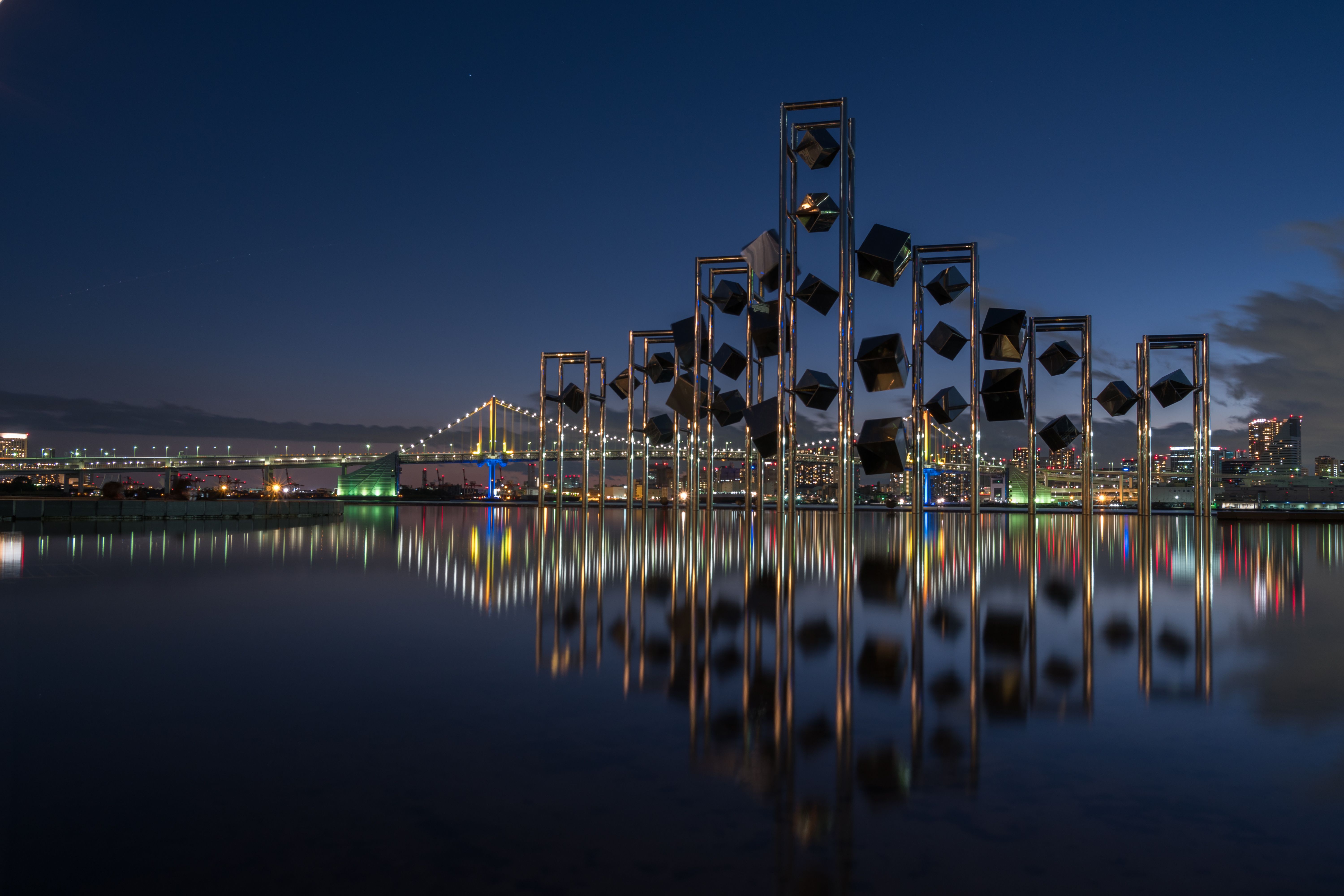 Metallic Art Structures in Harumi Terminal Park in Tokyo Bay · Free ...