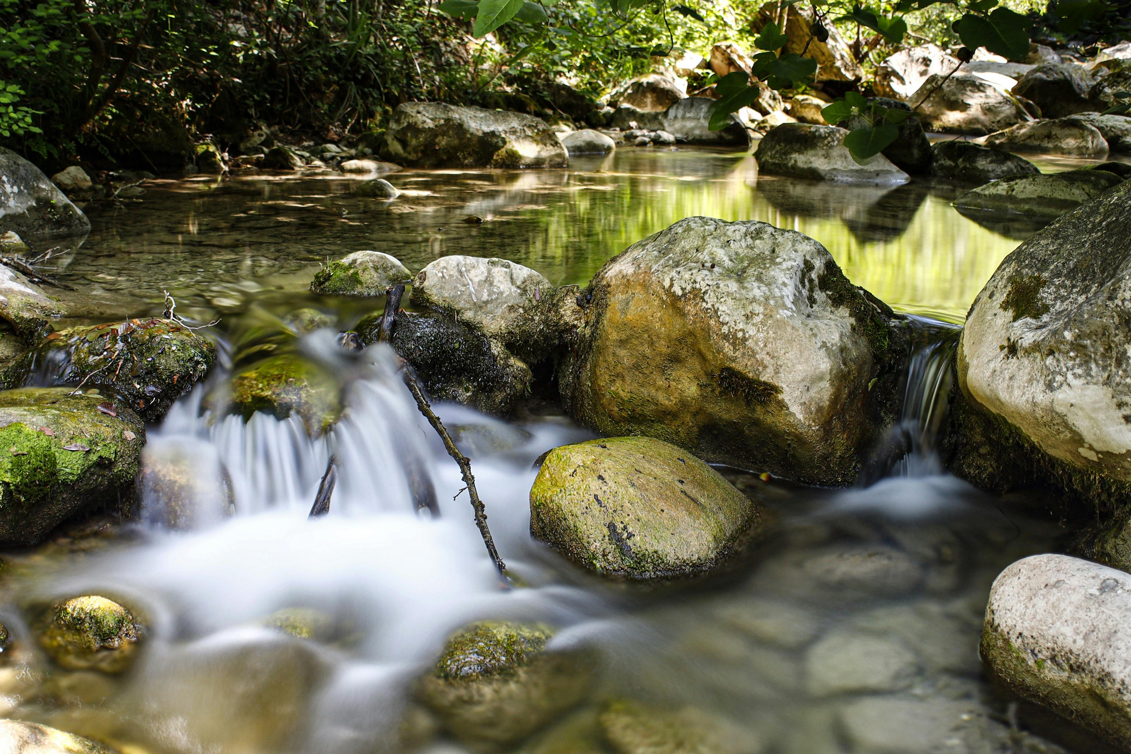 Fotografía De Larga Exposición De Un Arroyo · Foto de stock gratuita