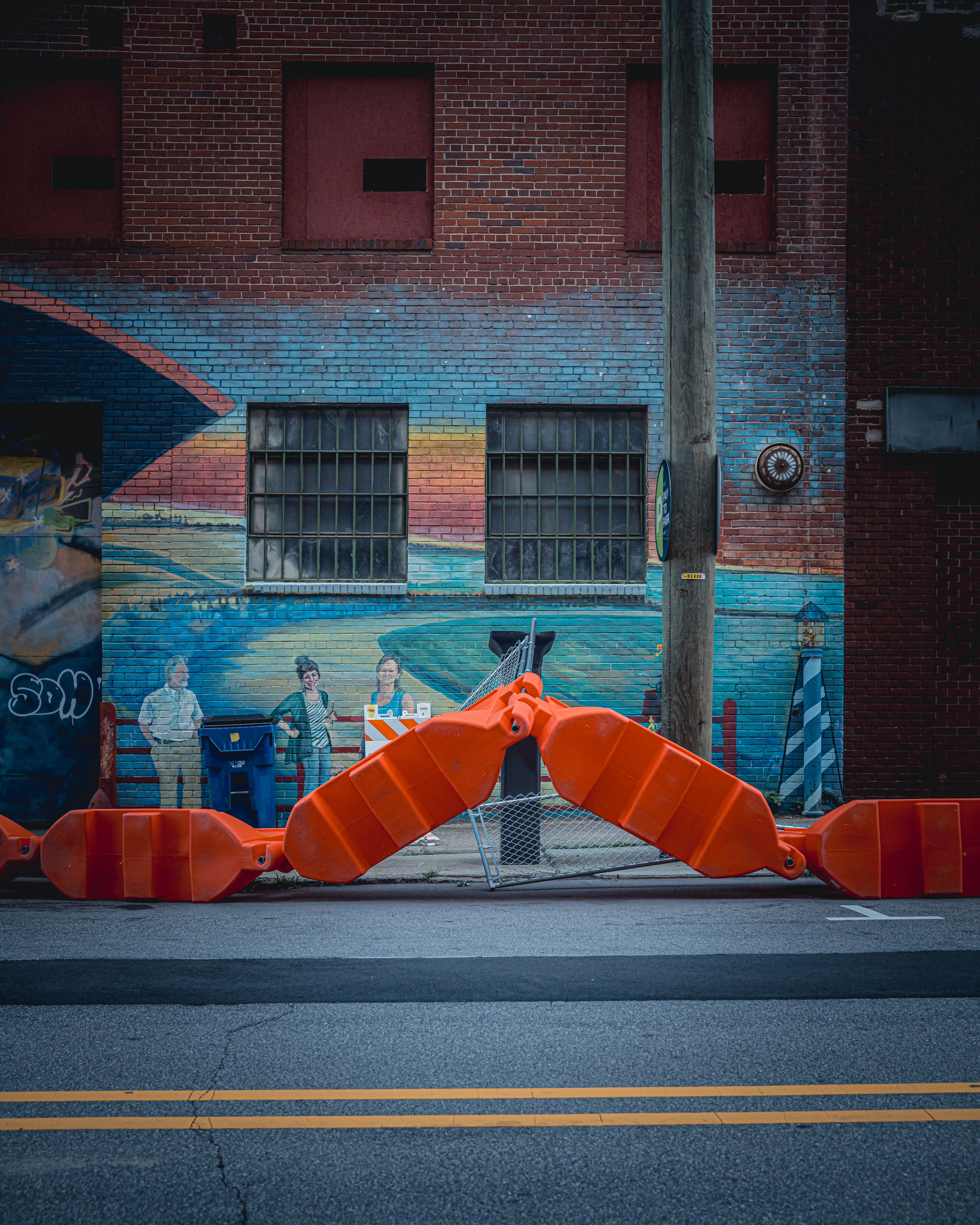 Orange Object across the Street · Free Stock Photo