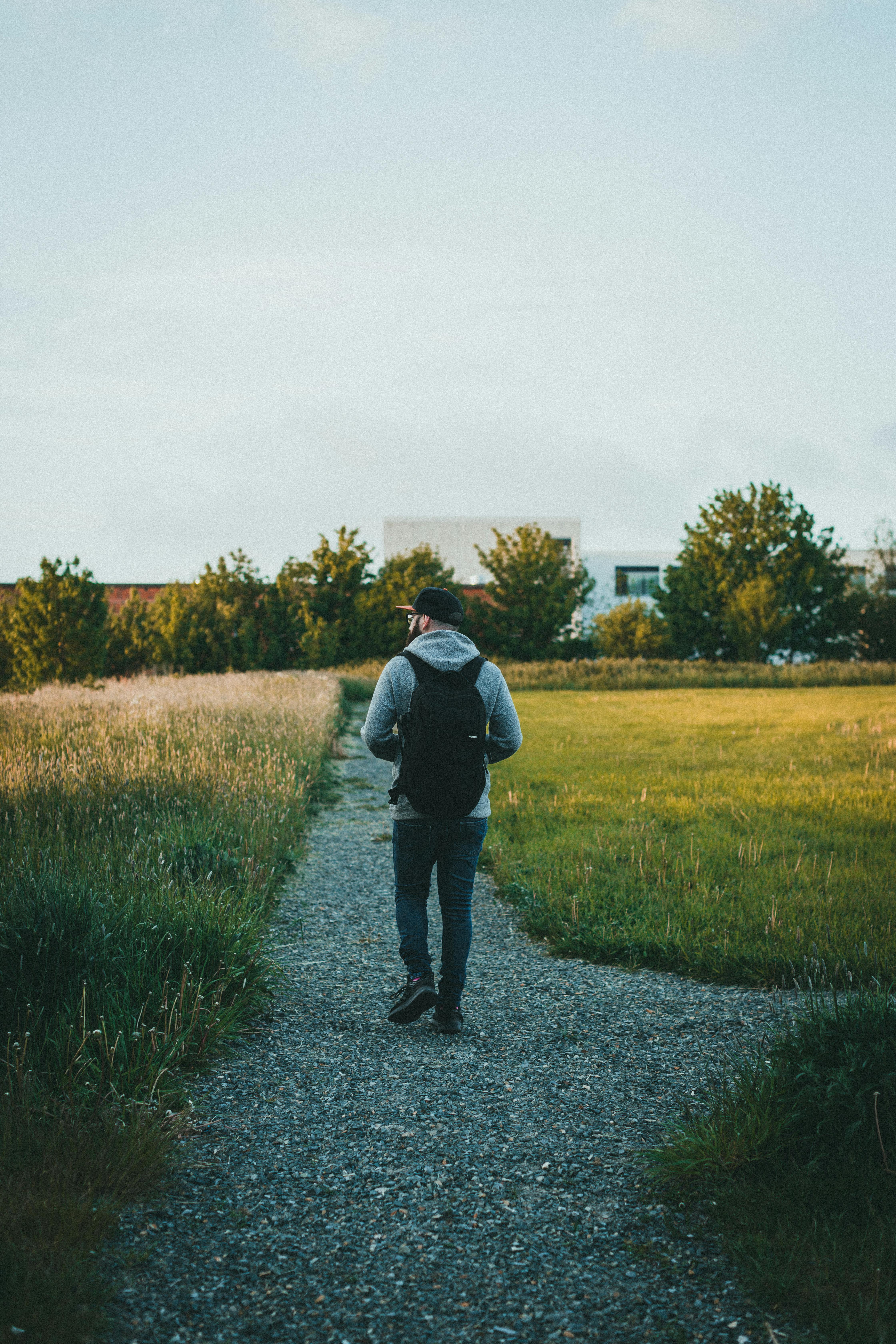 Man Walking on a Path · Free Stock Photo