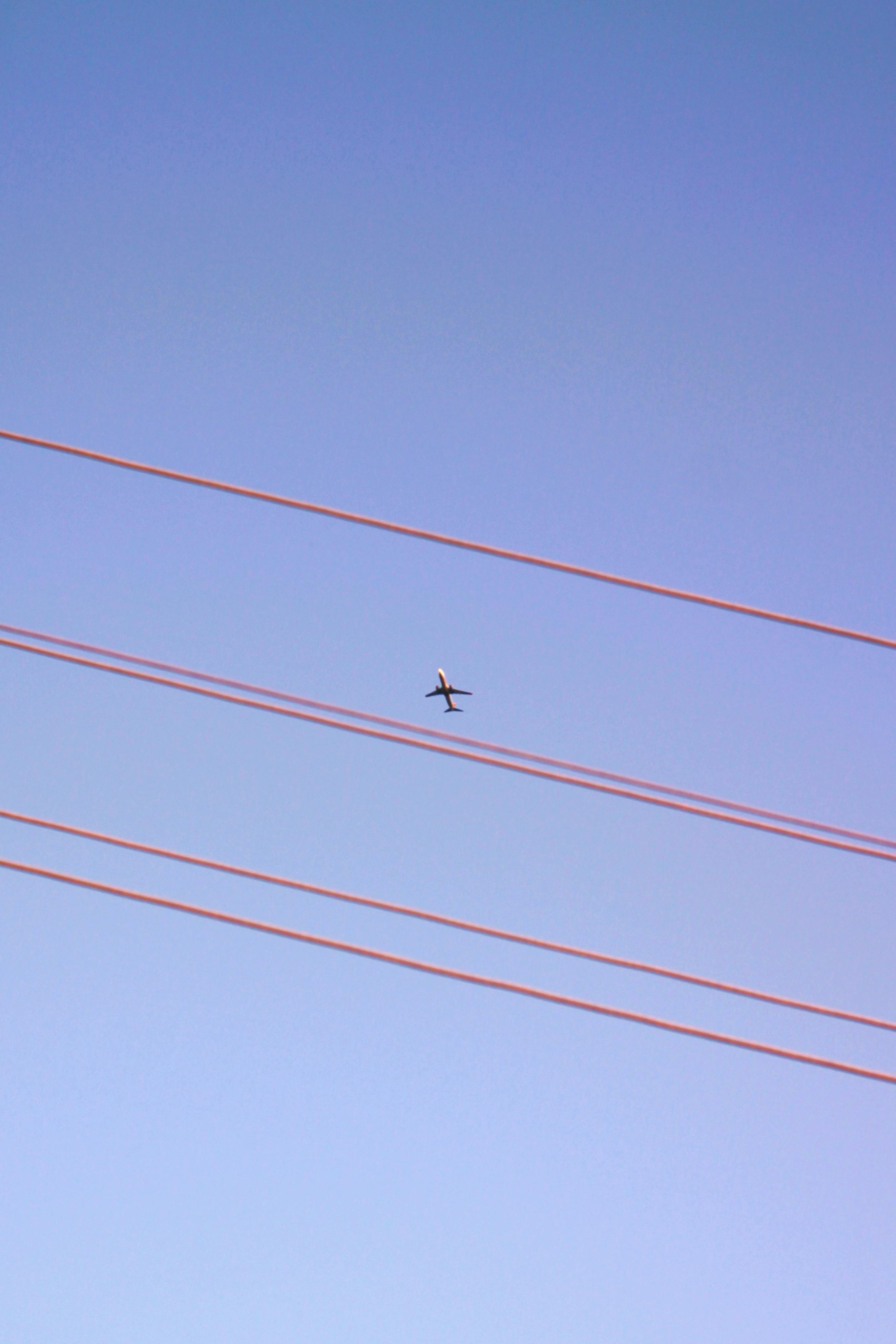 Airplane in the Blue Sky · Free Stock Photo