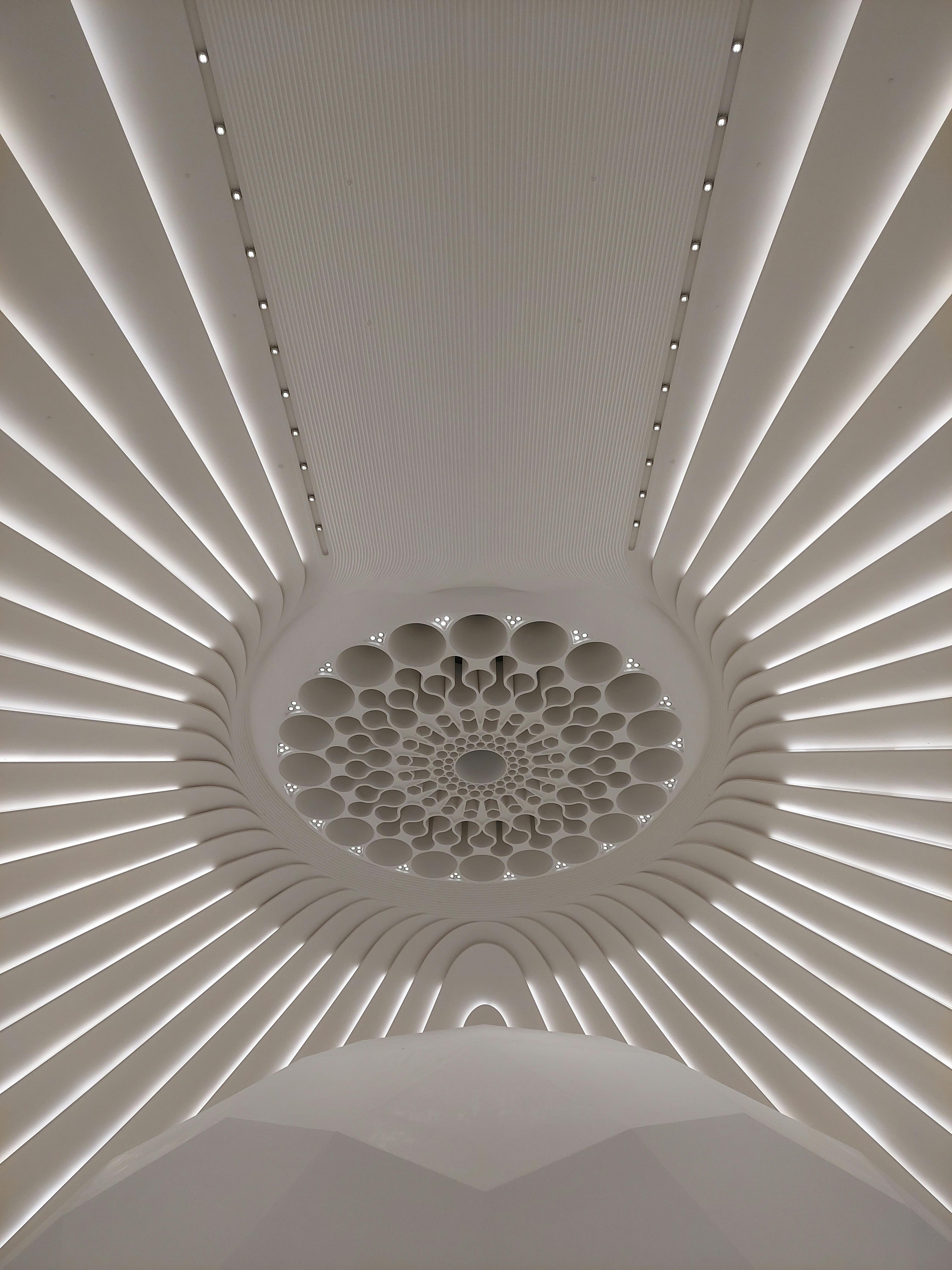 An Illuminated White Ceiling · Free Stock Photo