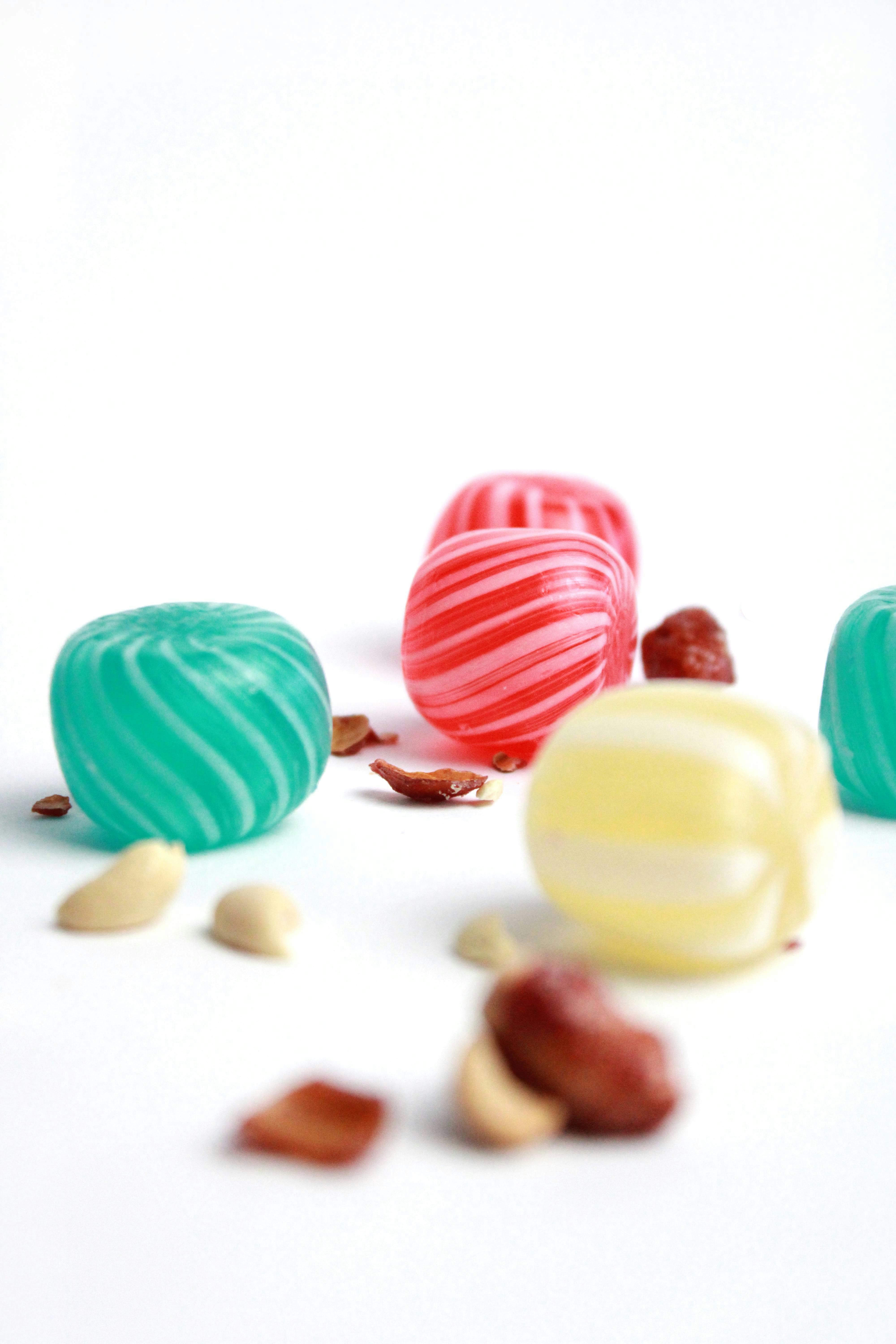 Green Candies on a White Background · Free Stock Photo