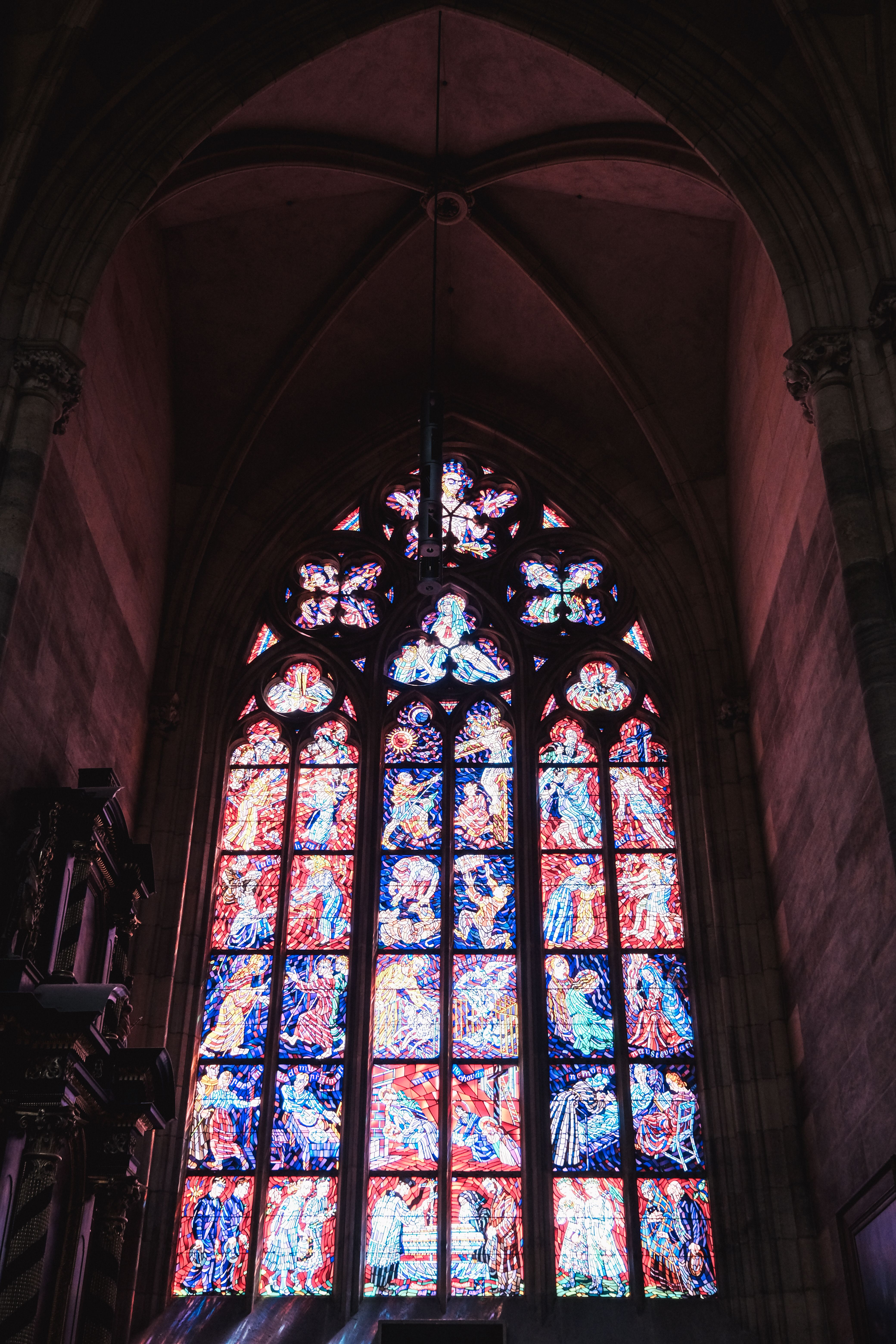 A Beautiful Stained Glass of a Cathedral · Free Stock Photo