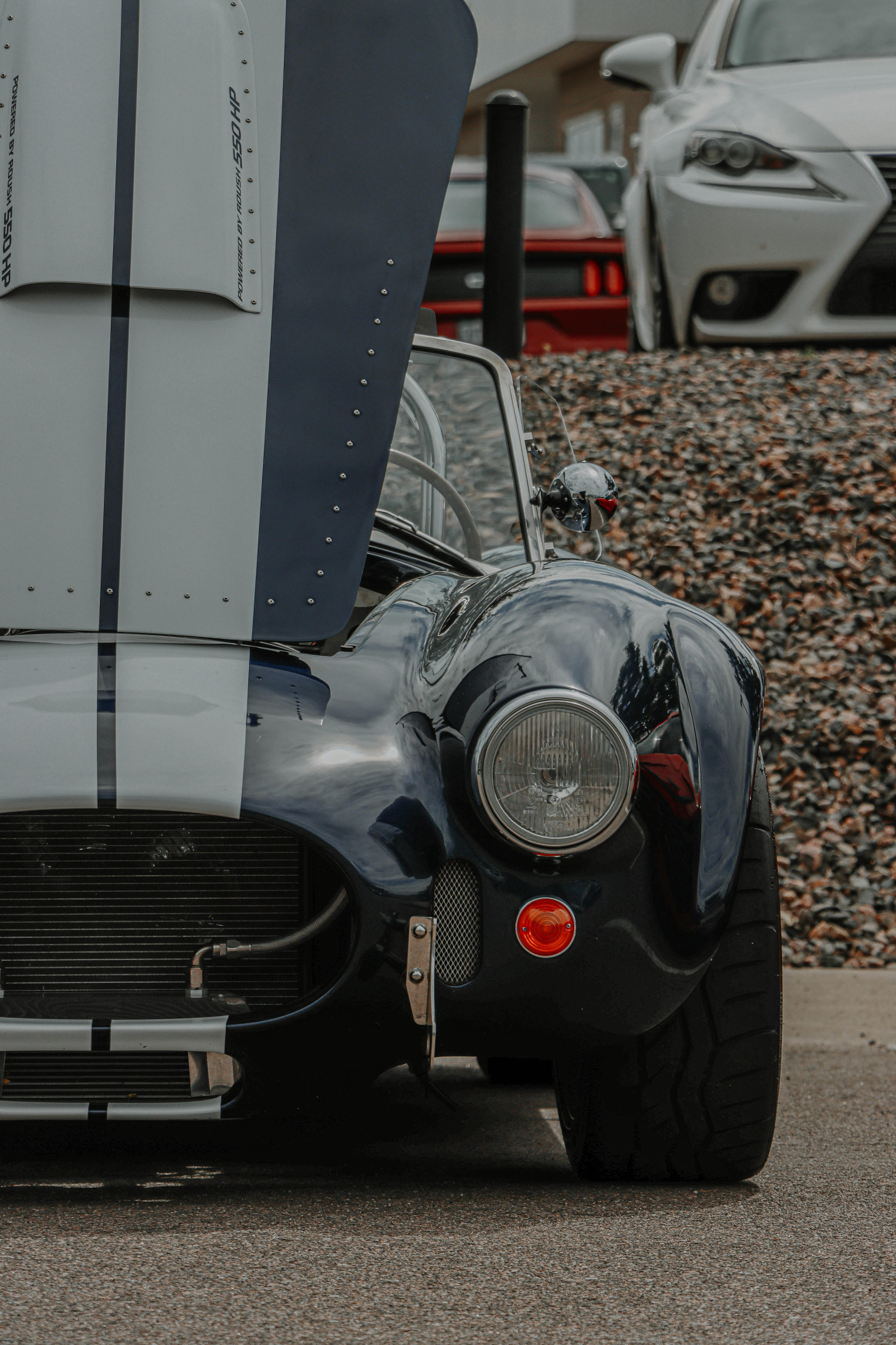Parked Vehicle with Open Hood · Free Stock Photo
