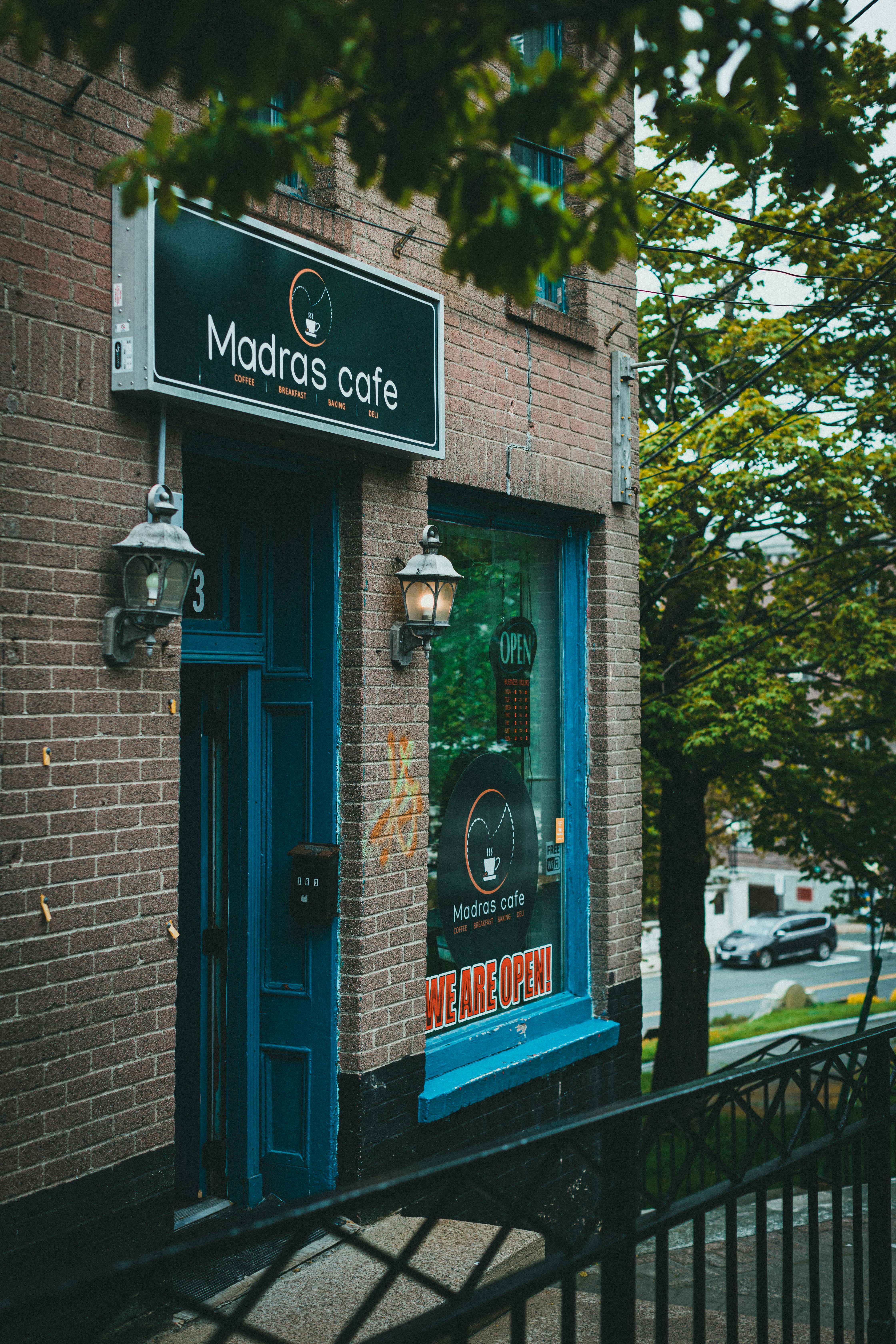 Coffee Signage with Ligths · Free Stock Photo