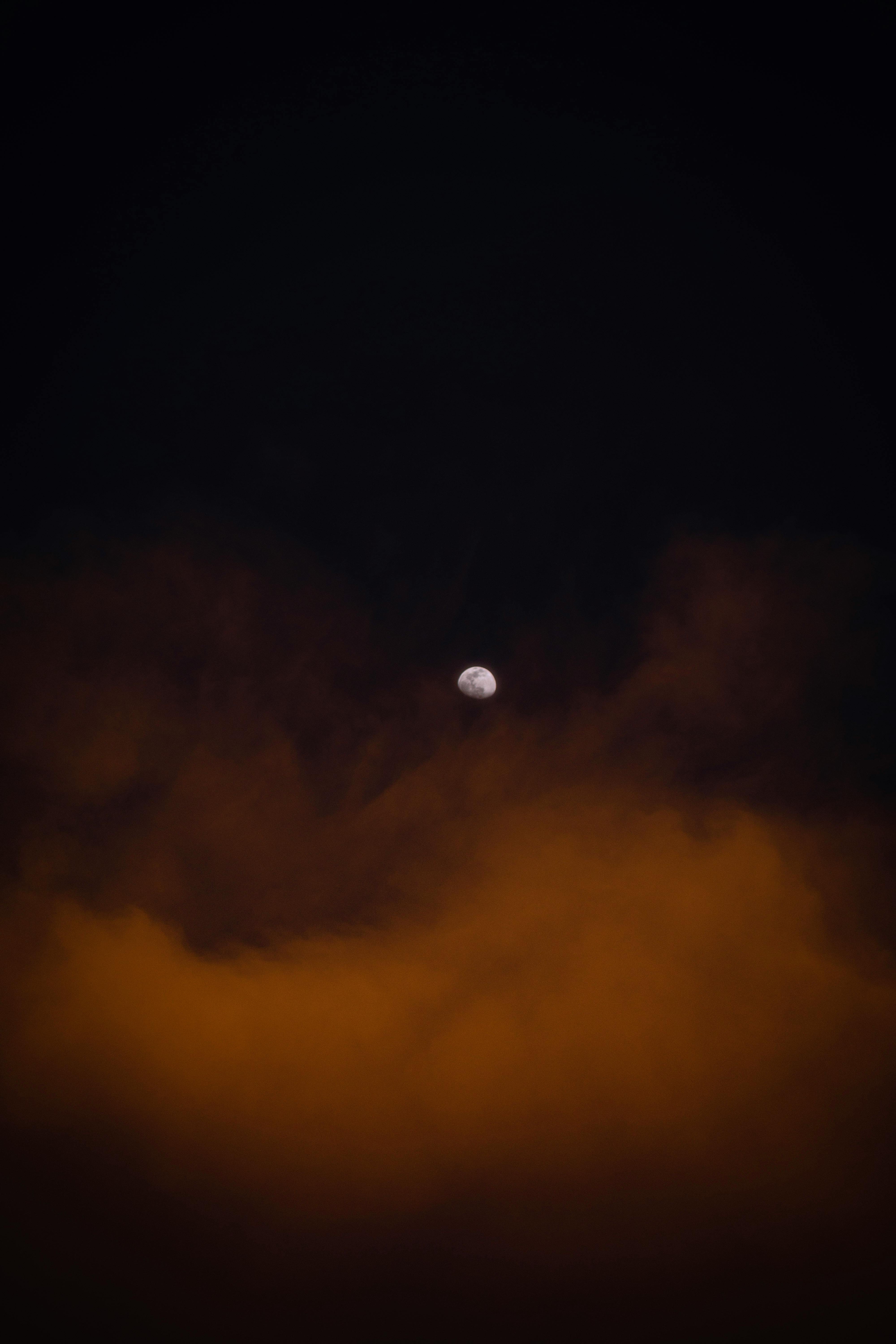 Moon over Clouds at Night · Free Stock Photo