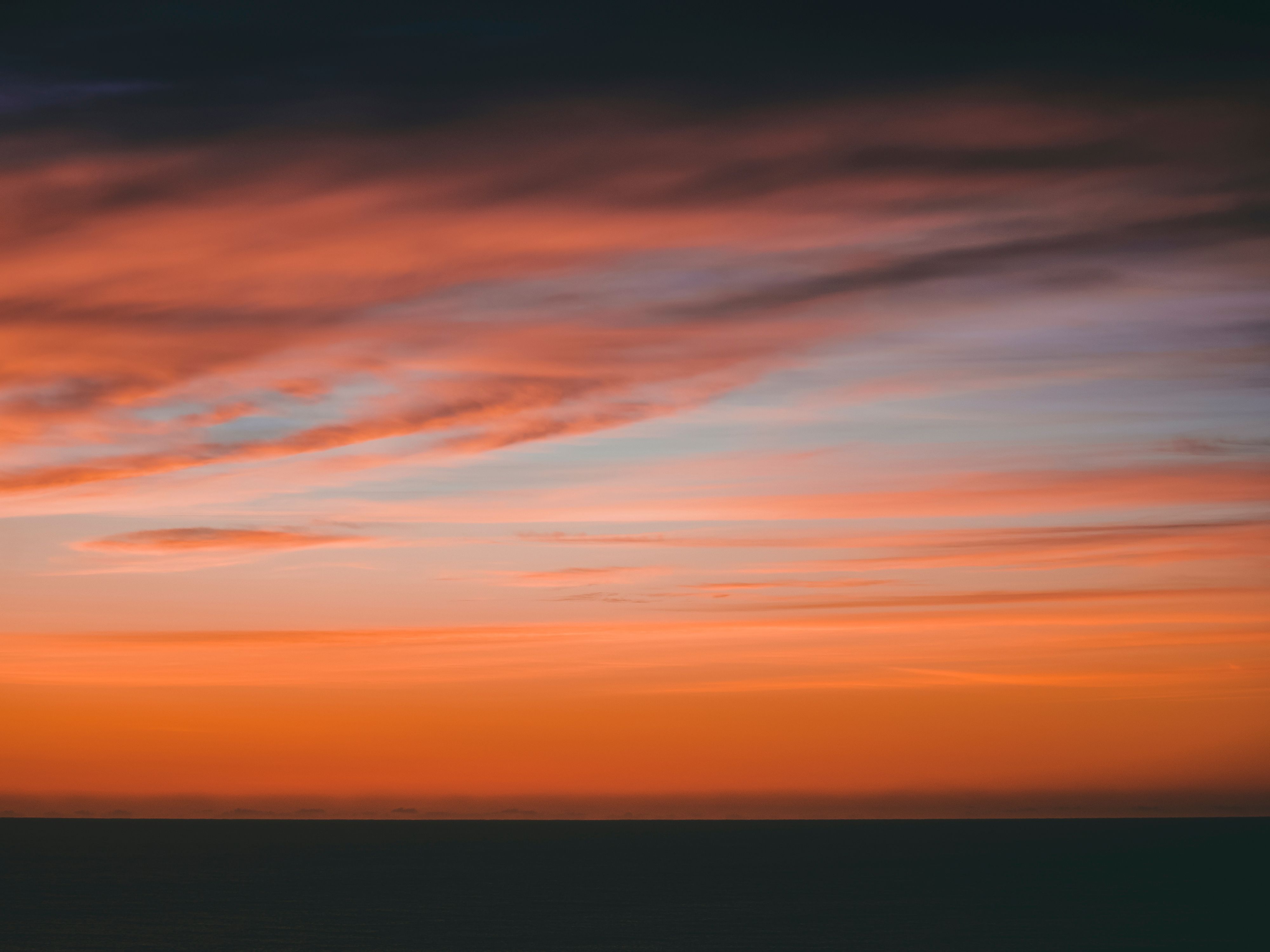 Clouds on Orange Sky · Free Stock Photo