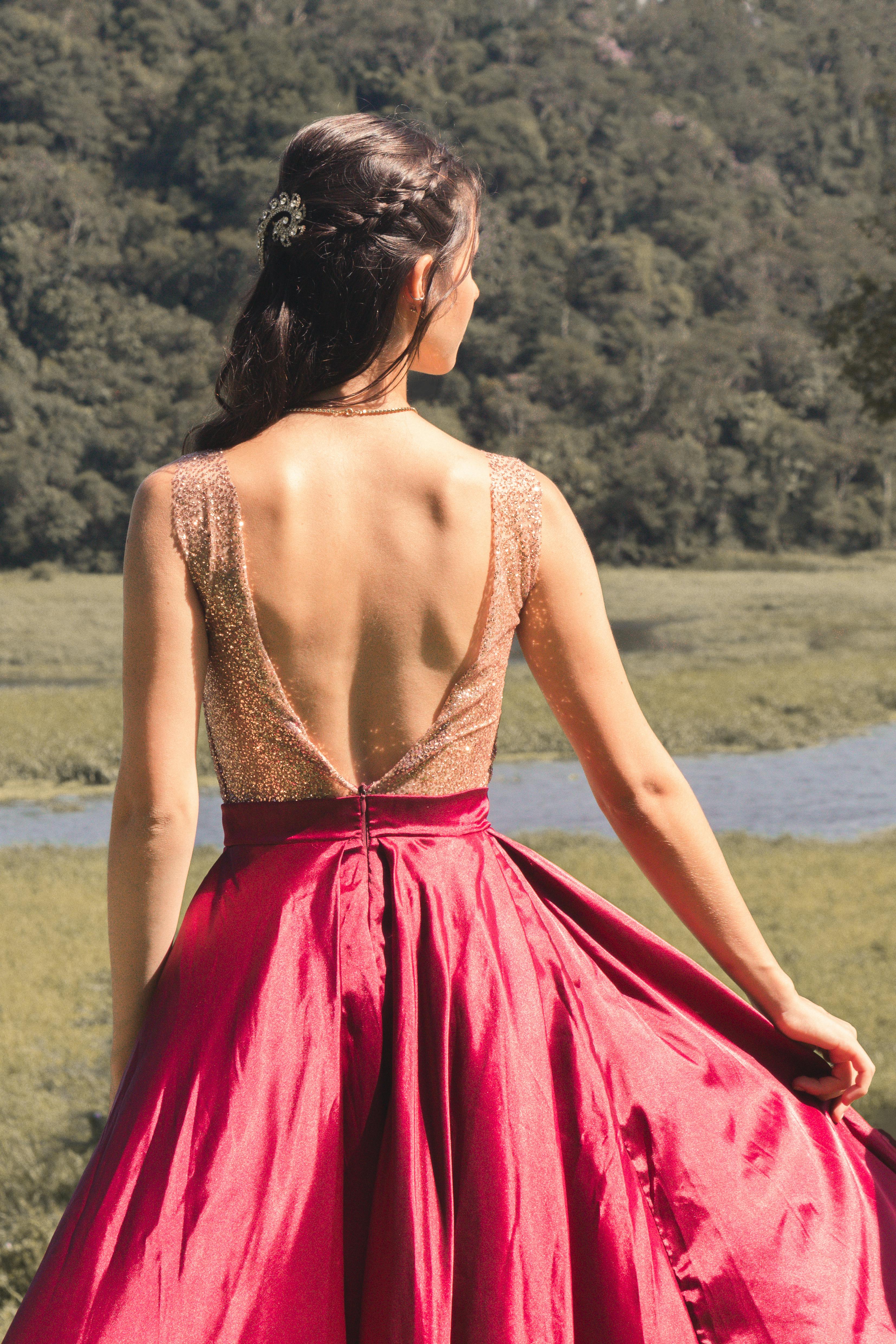 Back View of Woman in Dress · Free Stock Photo