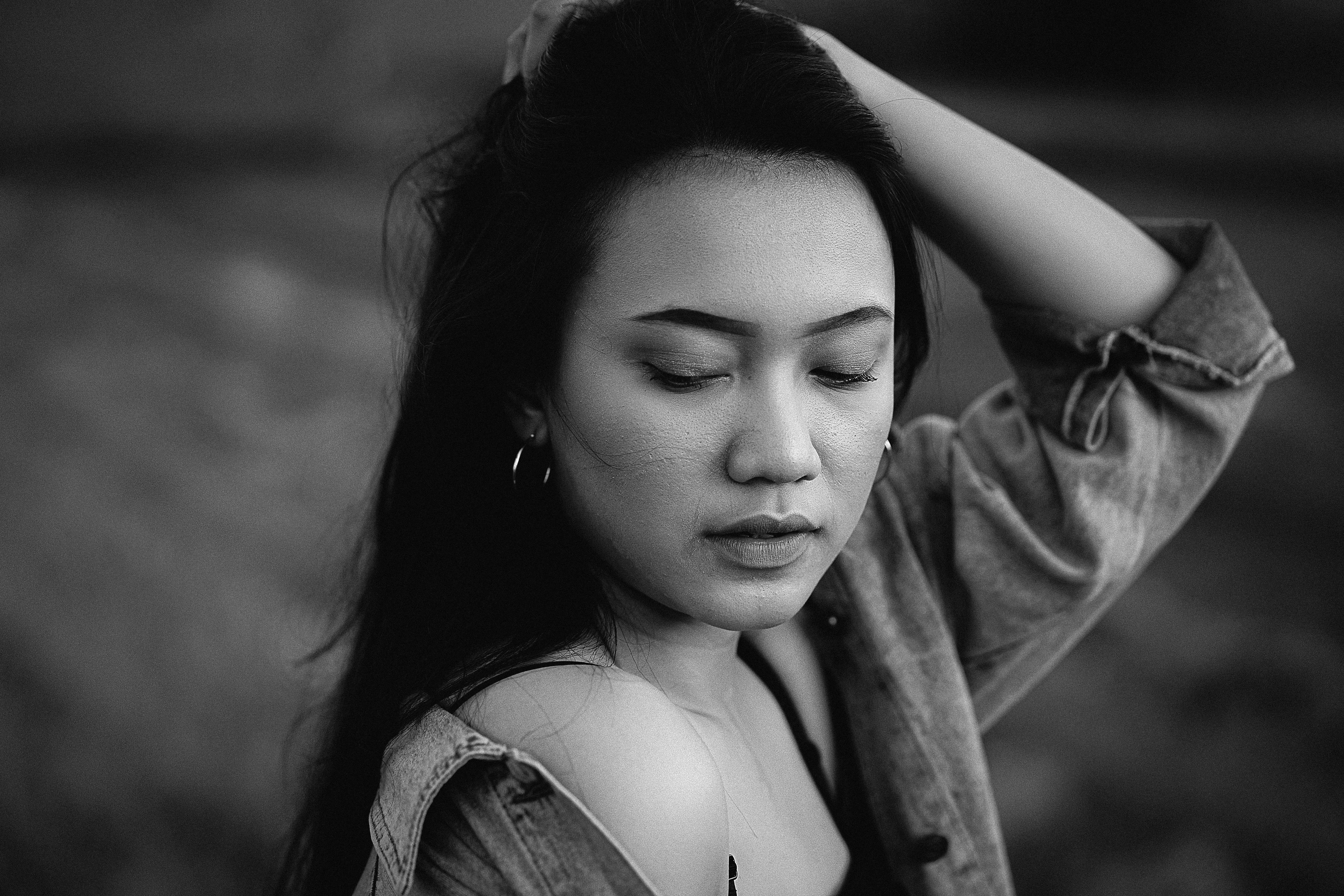 A Grayscale Portrait of a Woman · Free Stock Photo