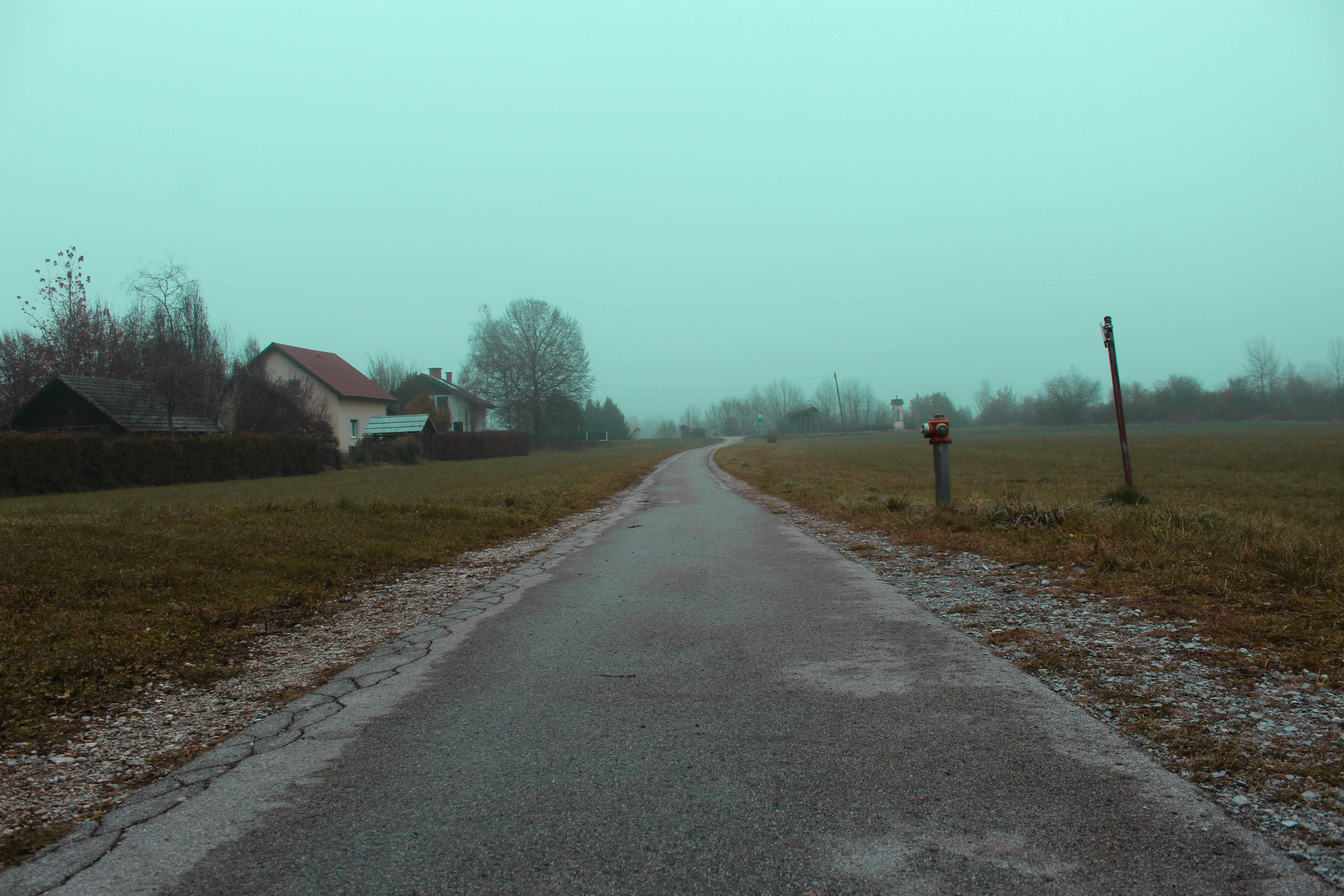Empty City Road in Rainy Weather · Free Stock Photo