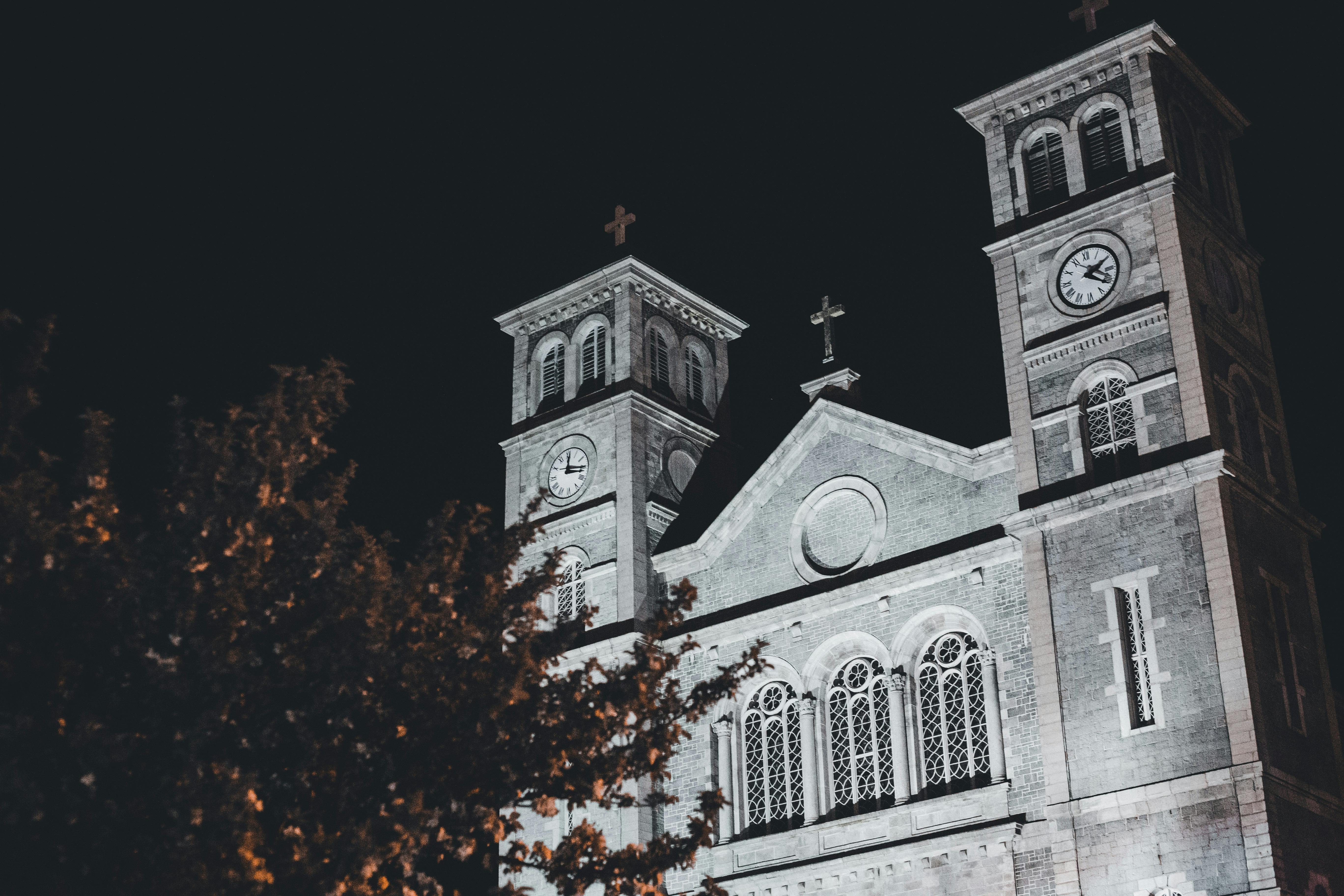 Photo of a Church at Night · Free Stock Photo