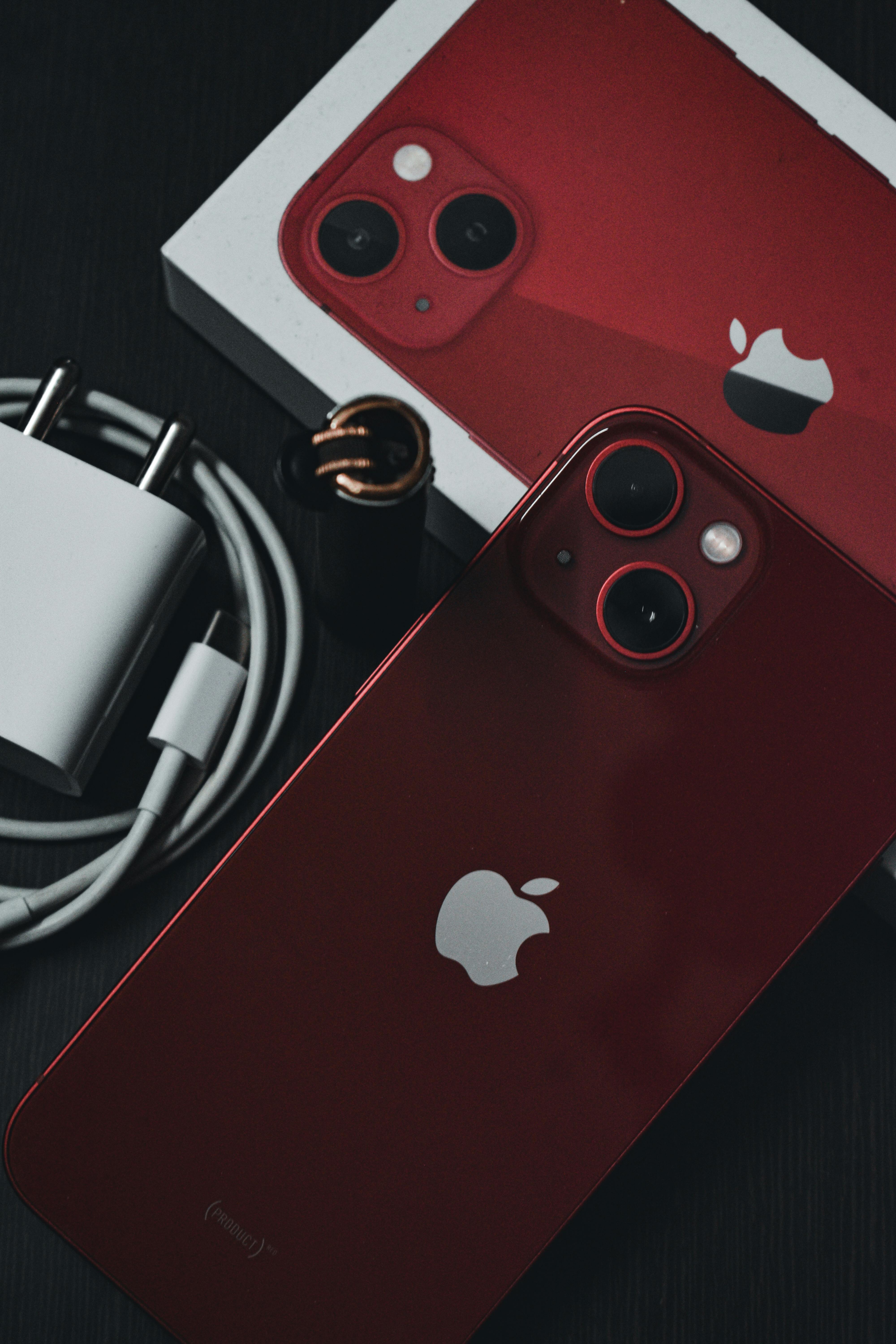 Red Smartphone in Close Up Shot · Free Stock Photo