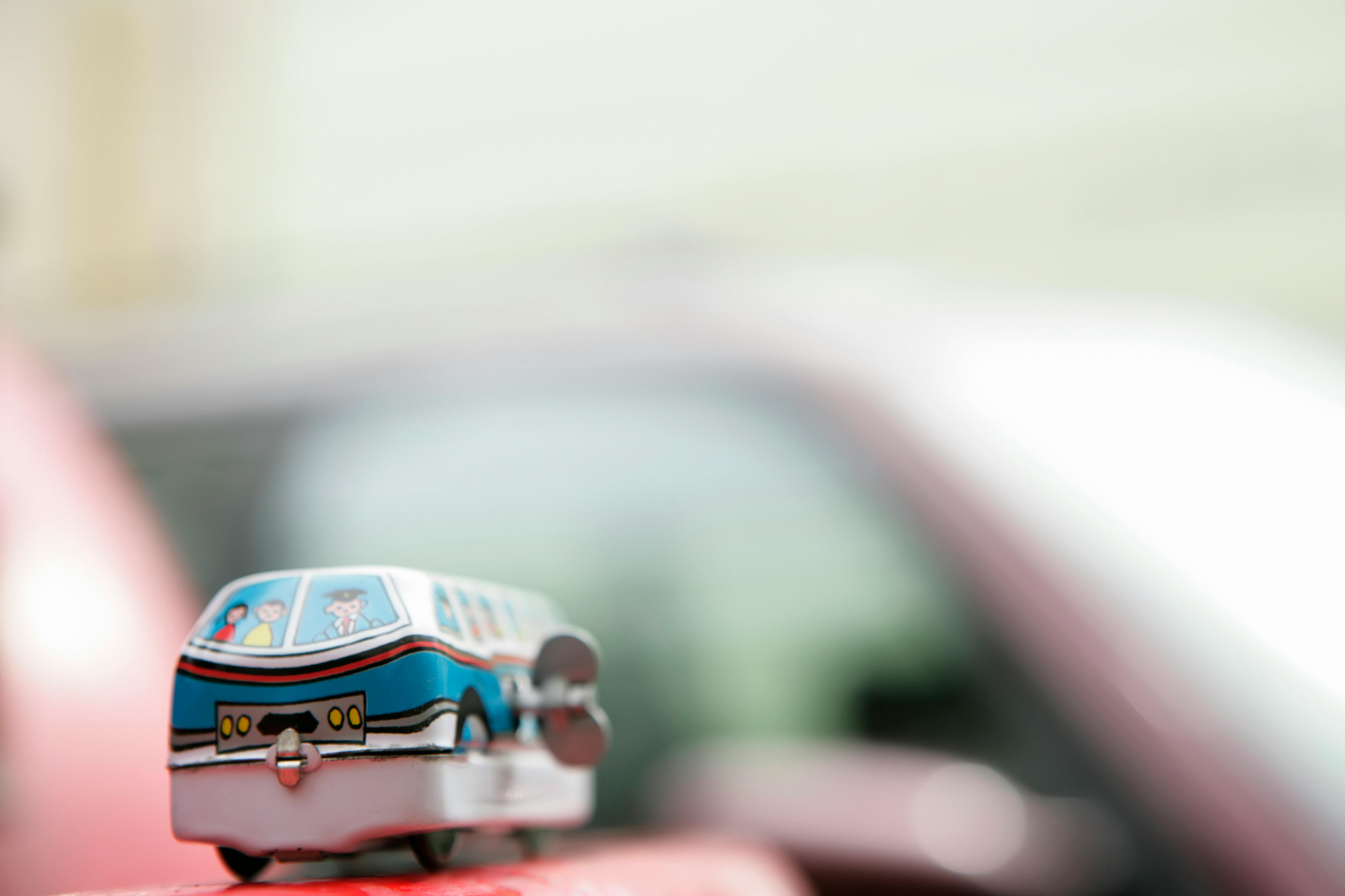 Small Wind-Up Toy Bus · Free Stock Photo