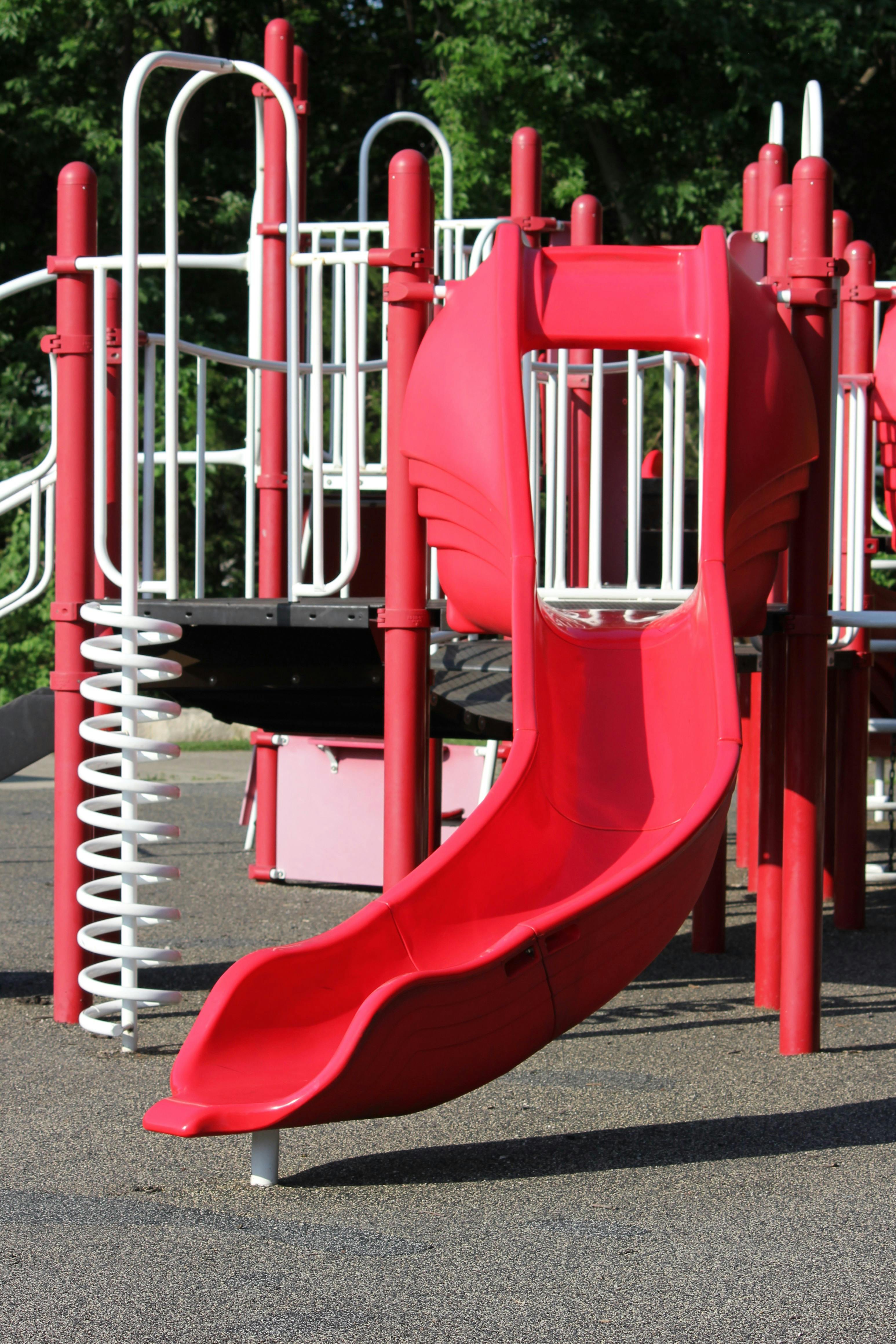 Red and White Playground Slide · Free Stock Photo