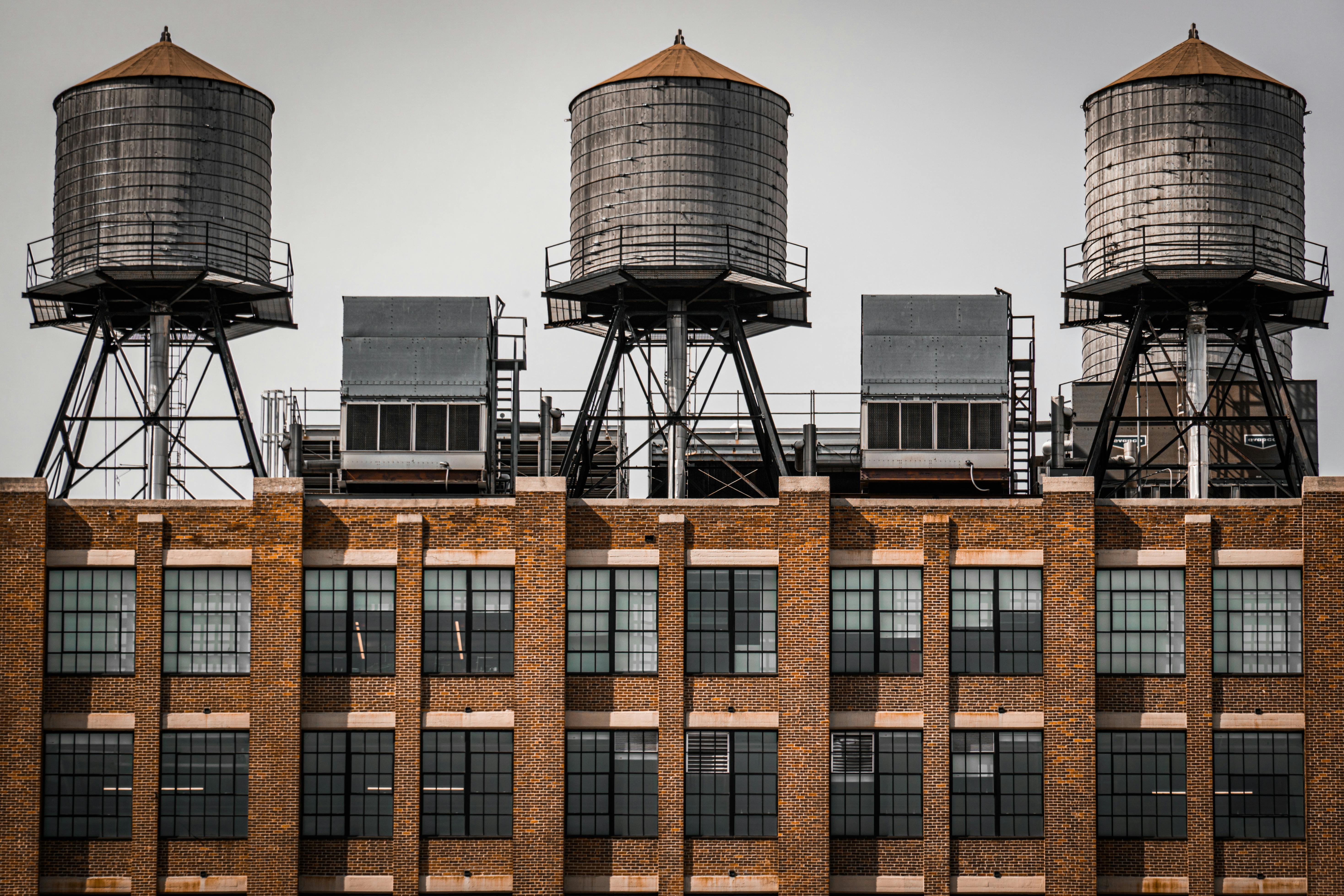 Water Tanks on a Building · Free Stock Photo
