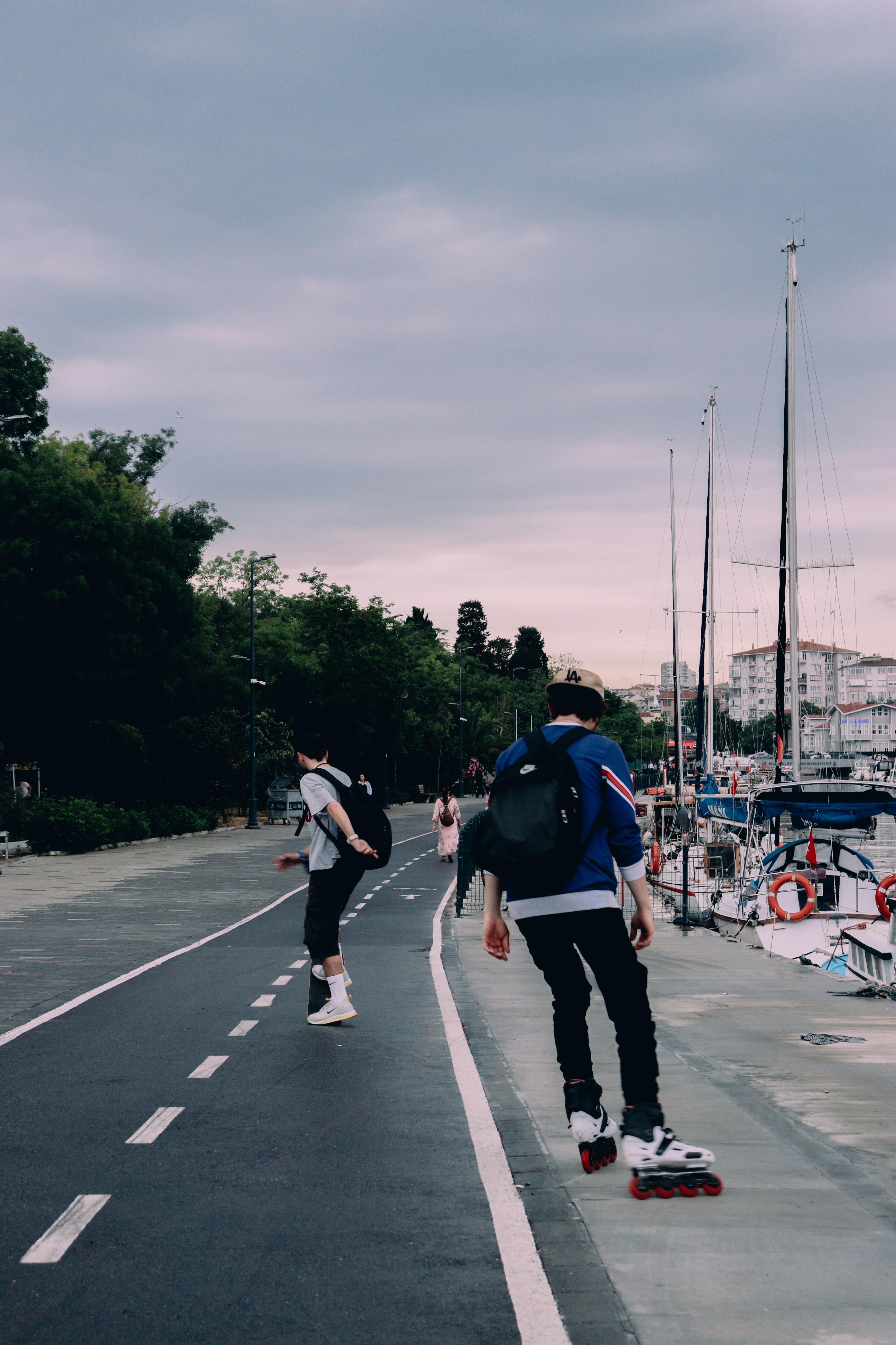 Group of Roller Skaters Posing Together · Free Stock Photo