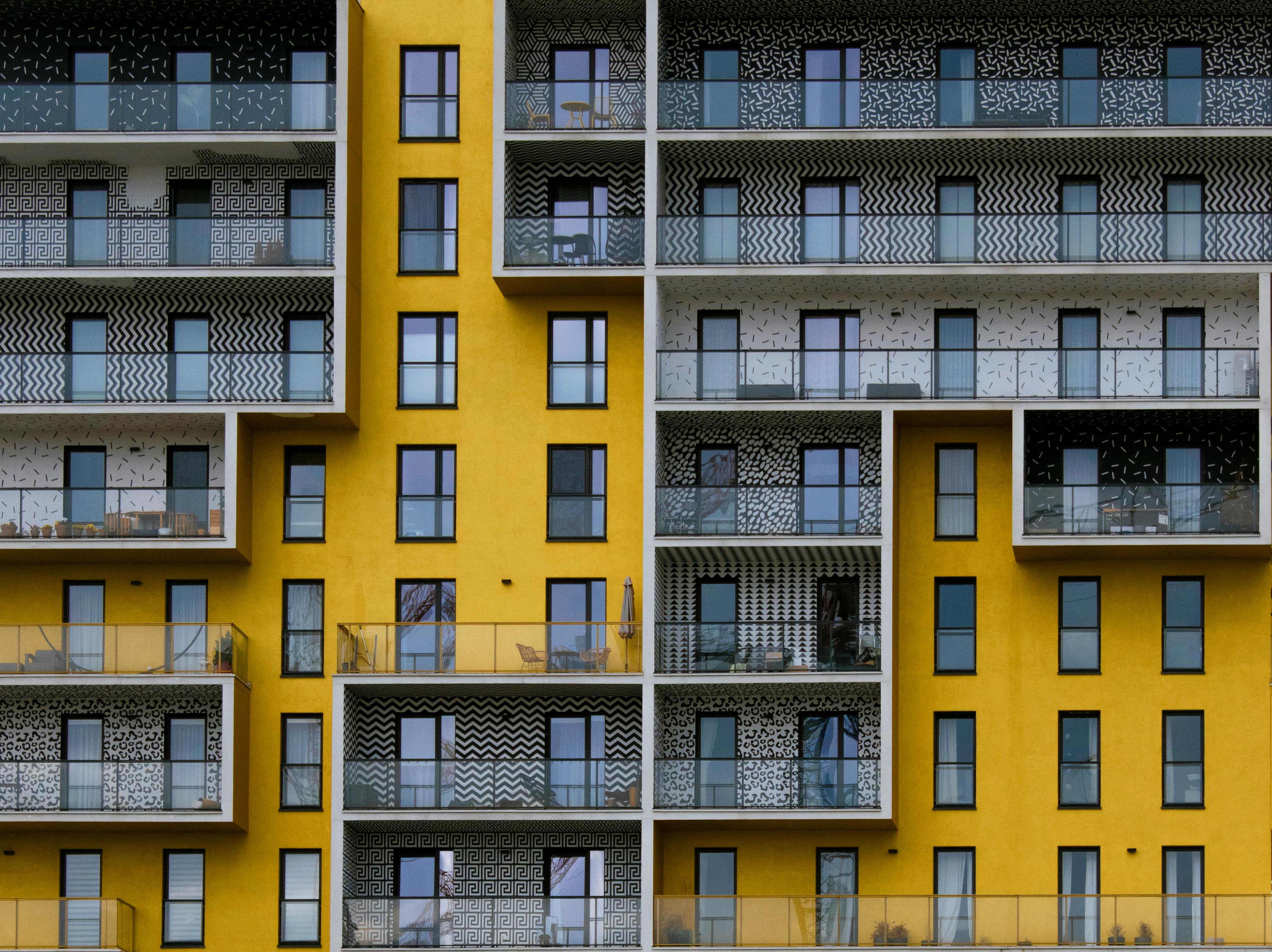 Windows on Building Facade · Free Stock Photo