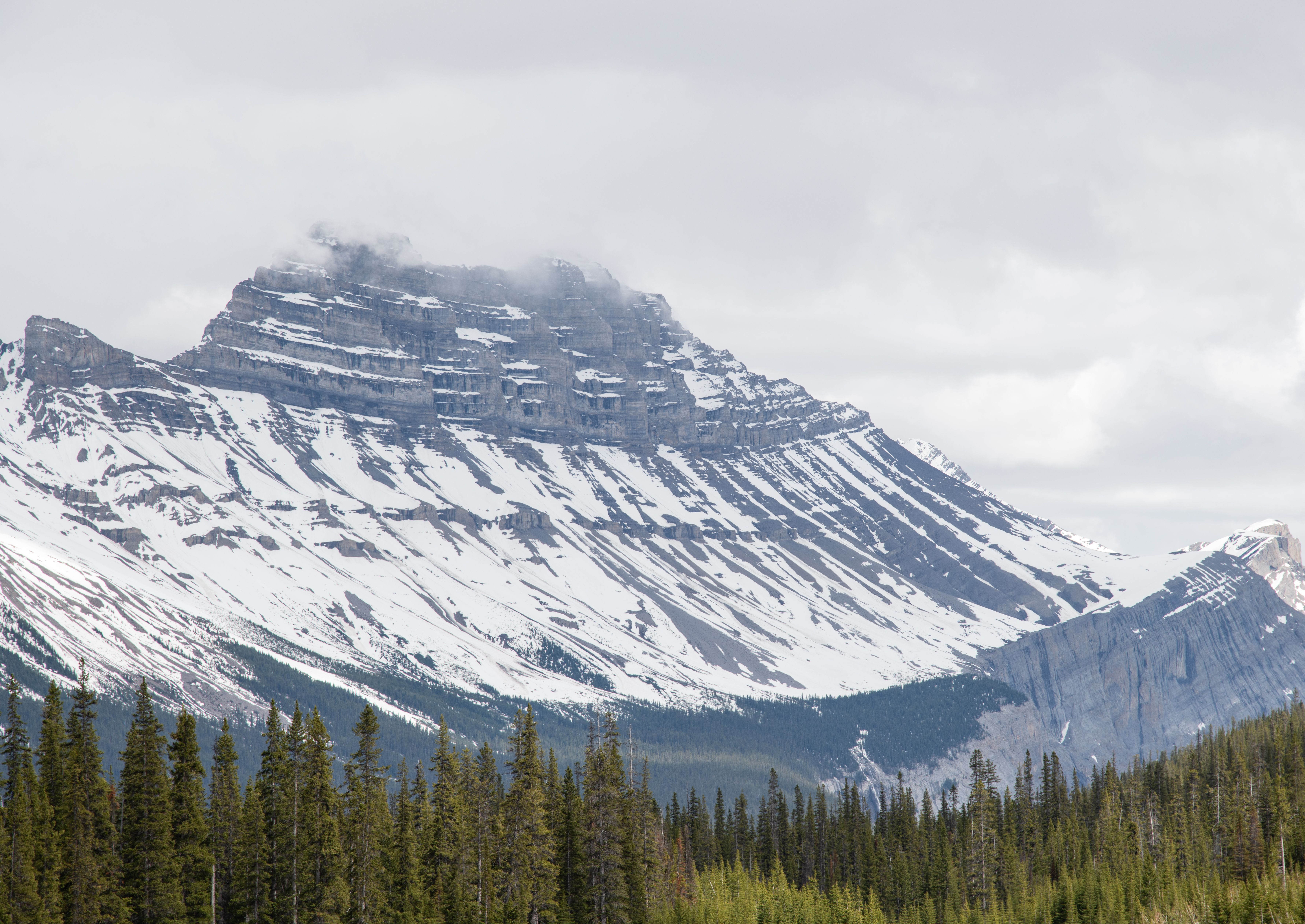 Clouds over Mountain in Snow · Free Stock Photo