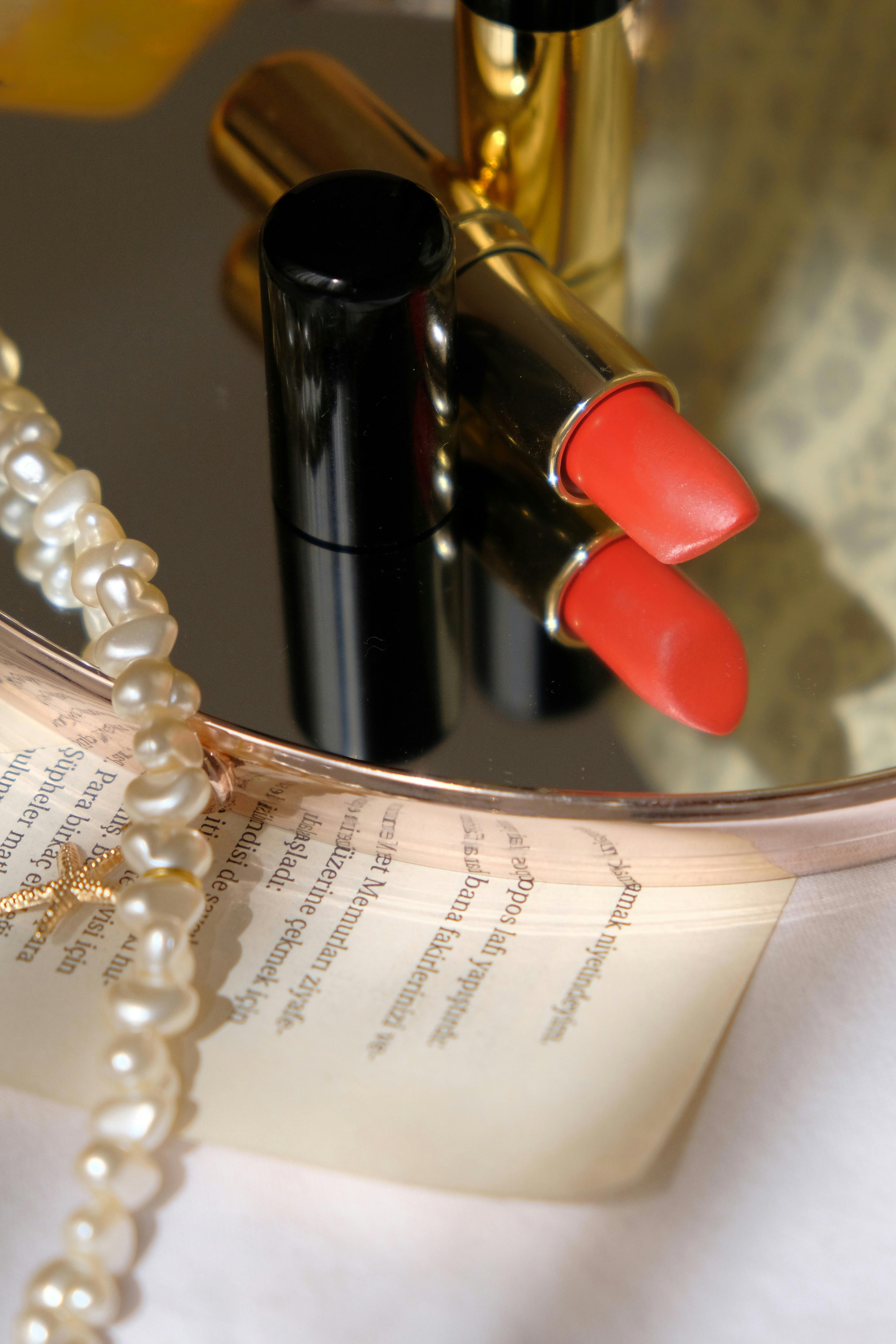 Close-Up Photo of Pink Lipstick and Blush-On · Free Stock Photo
