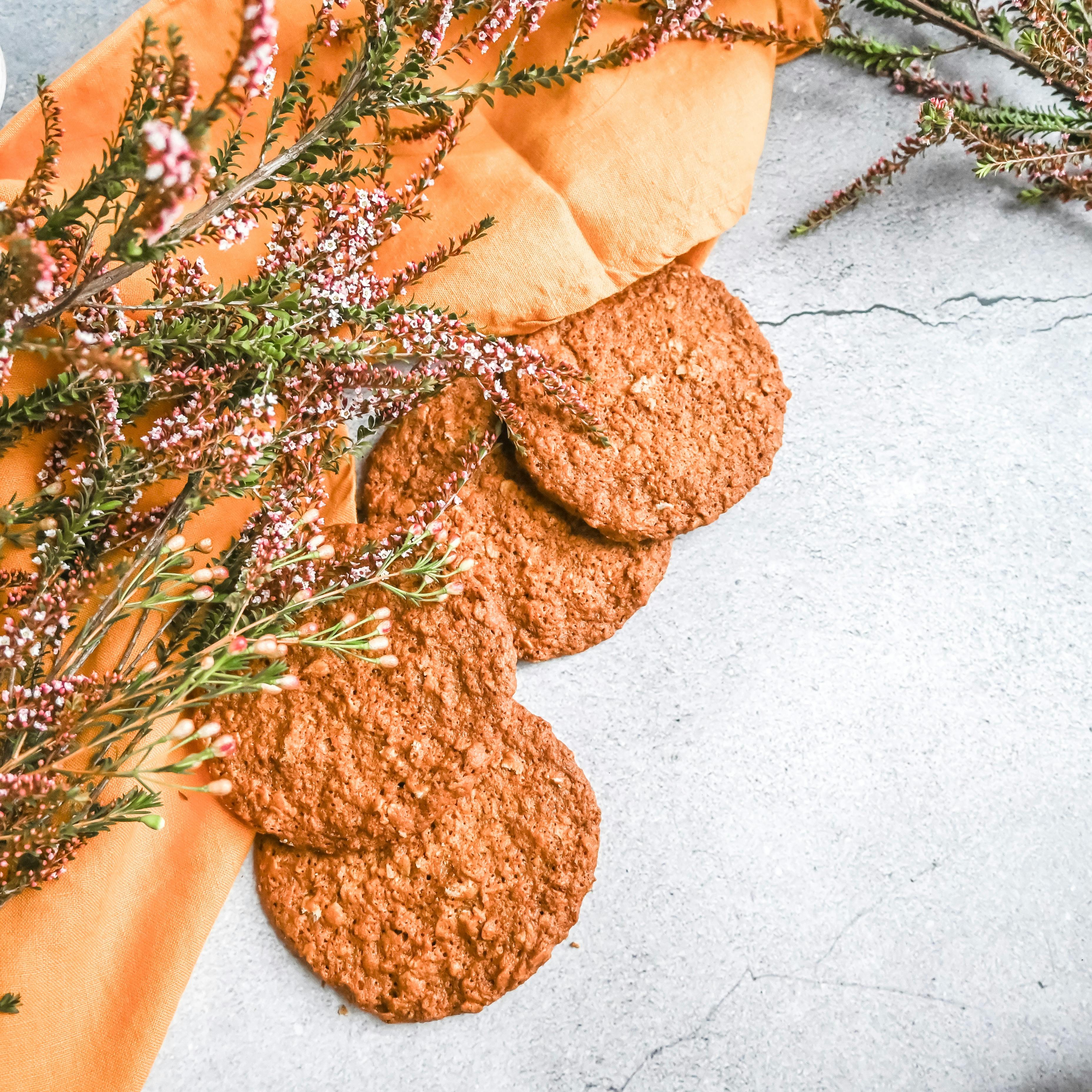 Oatmeal Cookies on a Concrete Surface · Free Stock Photo