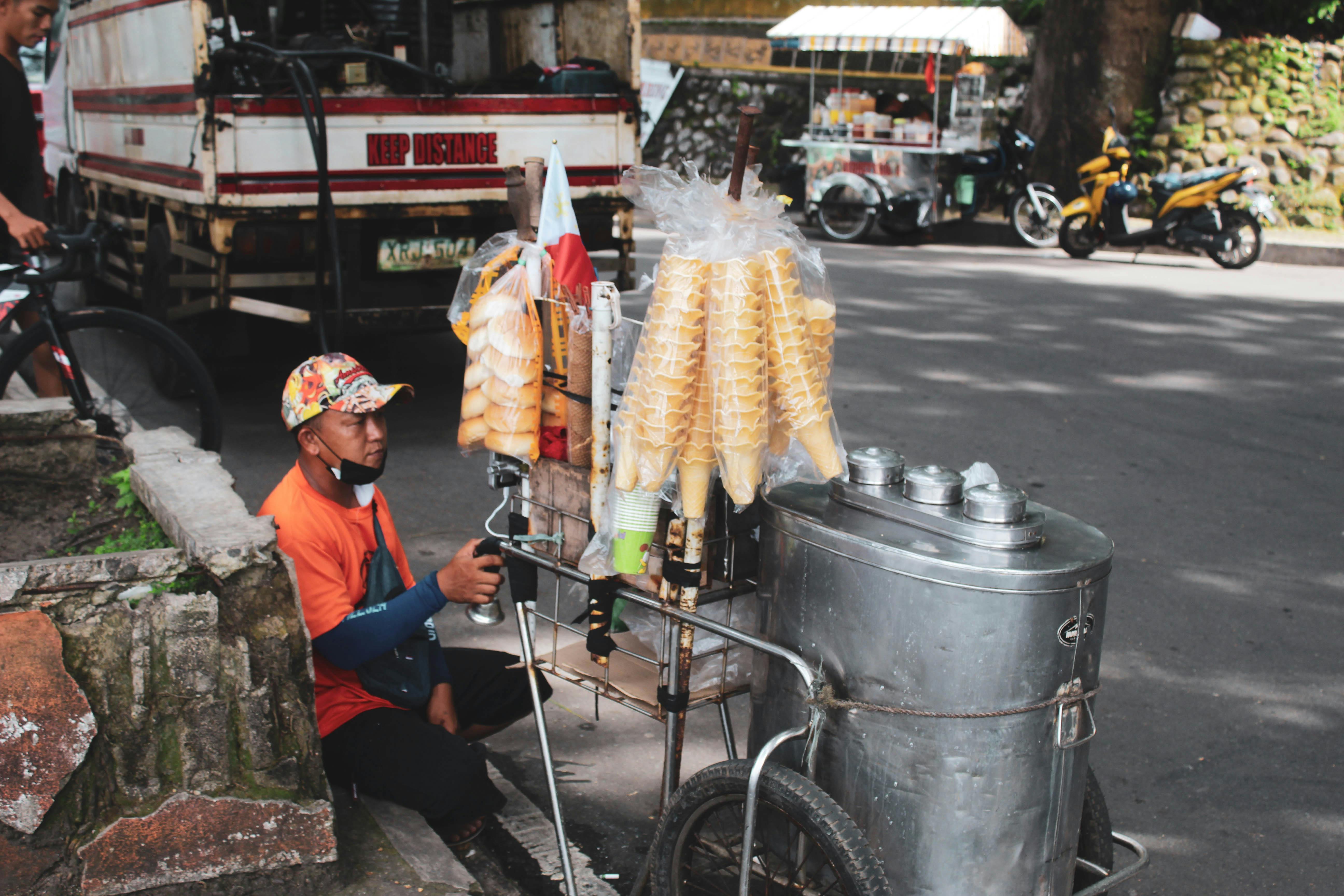 Ice Cream Vendor on Road · Free Stock Photo